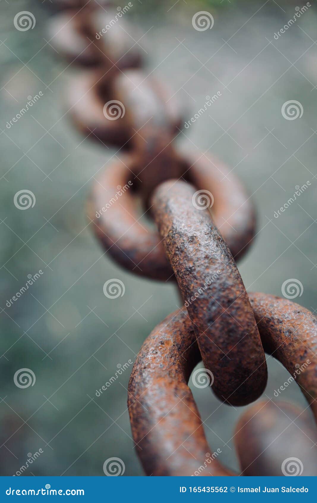 Old Metallic Brown Chain Abandoned on the Street Stock Photo - Image of ...