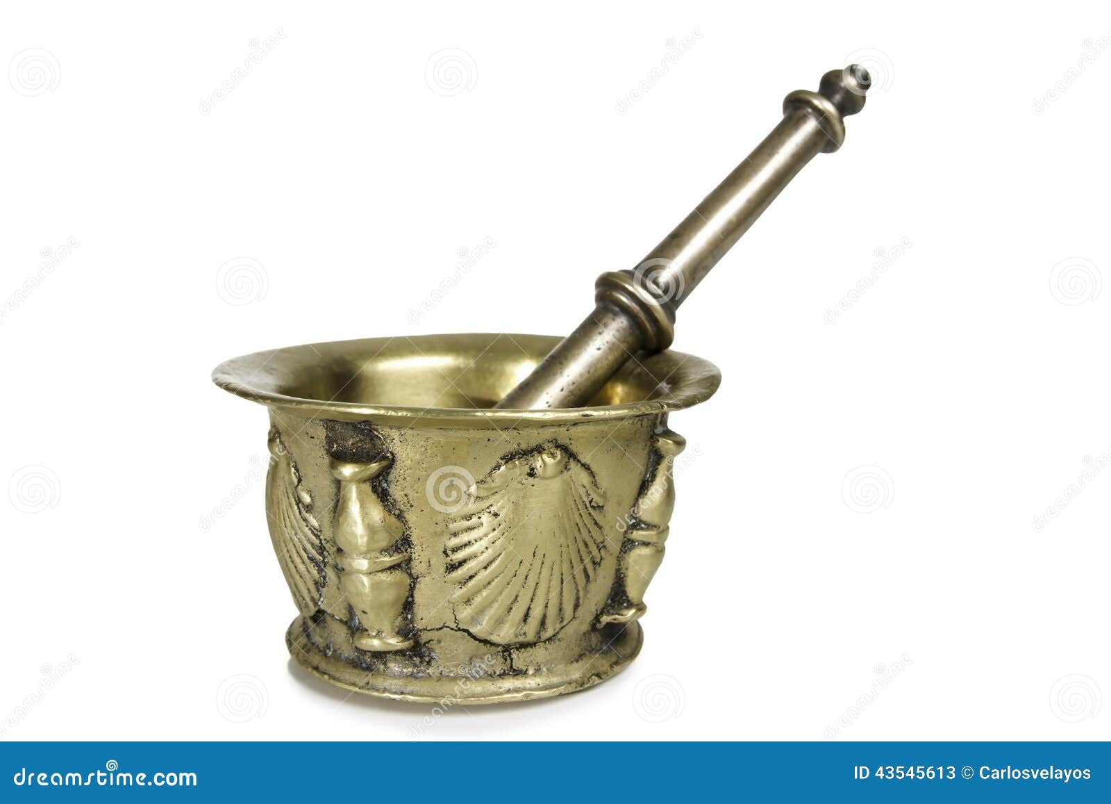 Old Metallic Mortar stock image. Image of kitchen, obsolete - 43545613