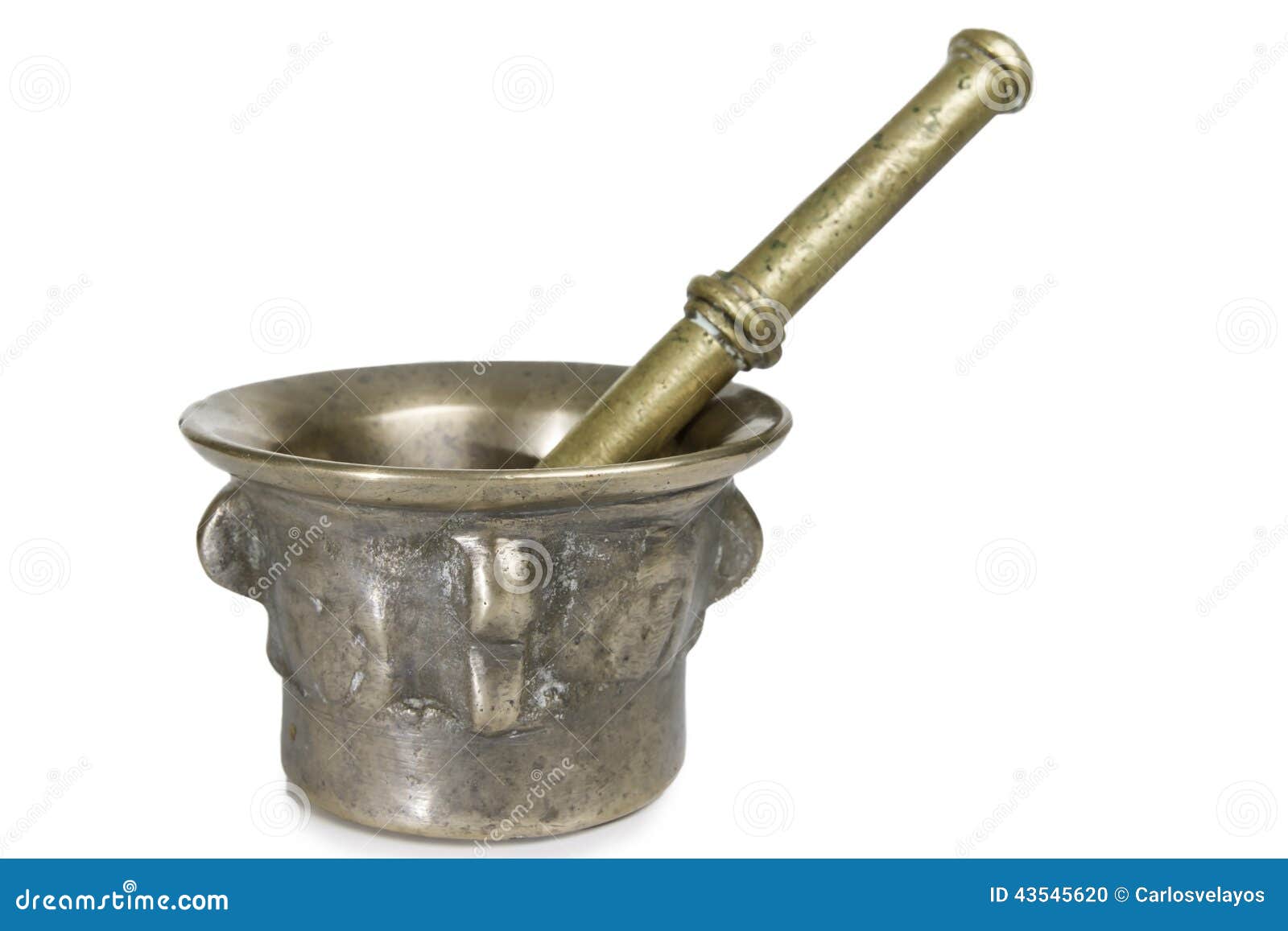 Old Metallic Mortar stock photo. Image of retro, isolated - 43545620
