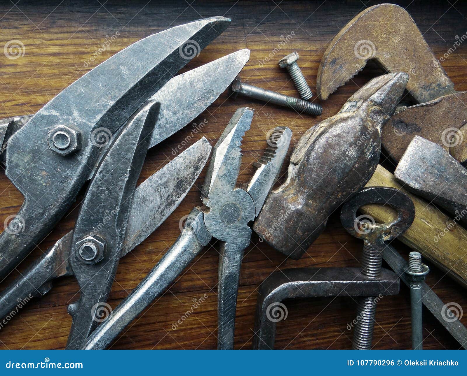 Old Metalwork Tools Workshop Stock Photo - Image of metalwork, material ...