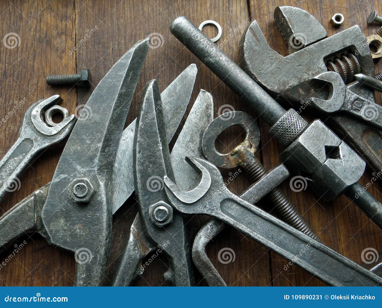 Old Metalwork Tools Workshop Stock Image - Image of rust, close: 109890231