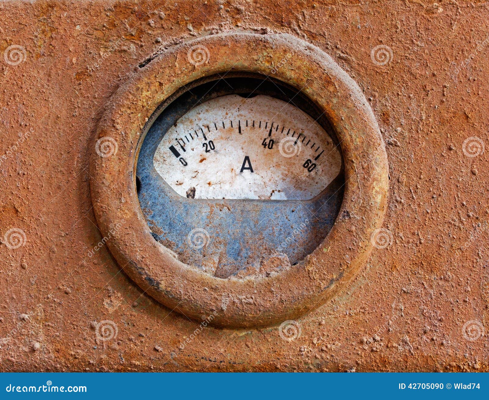 Old Meter on Rusty Iron Surface Stock Photo - Image of scale, round ...