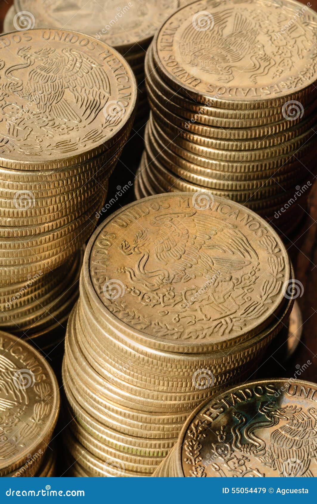 Old Mexican peso coins stock image. Image of coin, mintage - 55054479