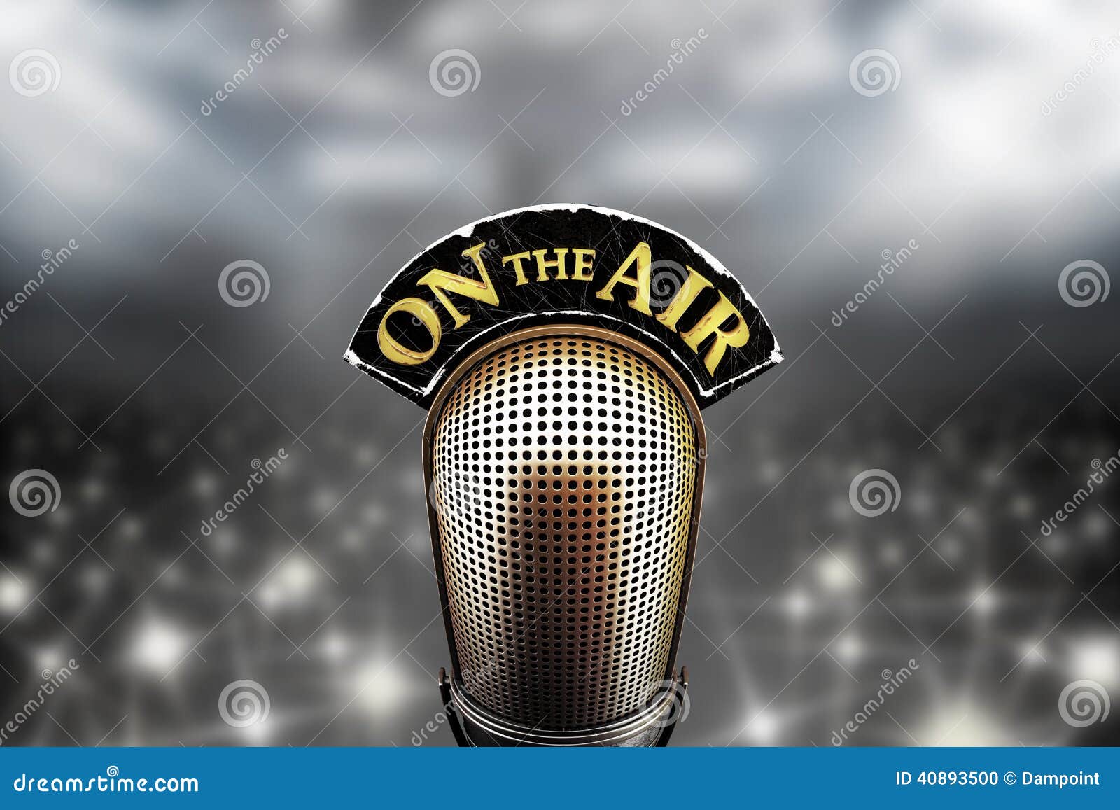 Old Mic for a Public Speech Stock Illustration - Illustration of ideas ...