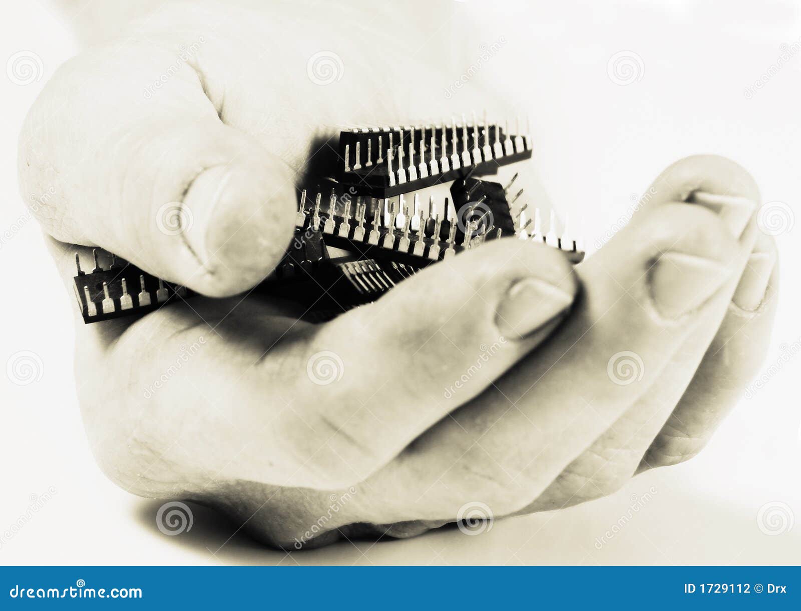 Old micro chip stock photo. Image of data, programming - 1729112
