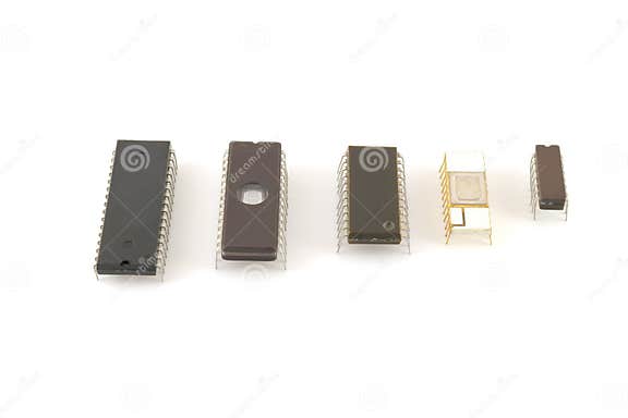 Old microchips stock photo. Image of small, component - 35702966