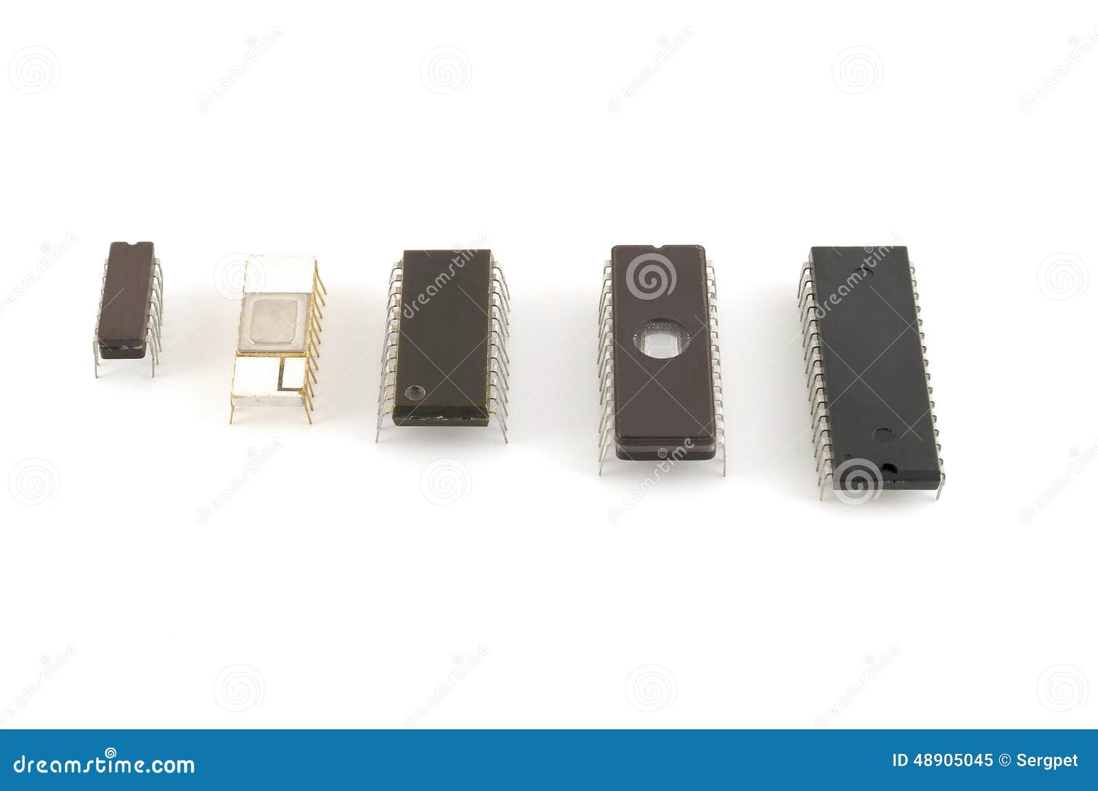 Old microchips stock image. Image of metal, element, detail - 48905045
