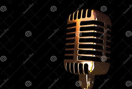 Old Microphone stock image. Image of gold, audio, vintage - 2863971