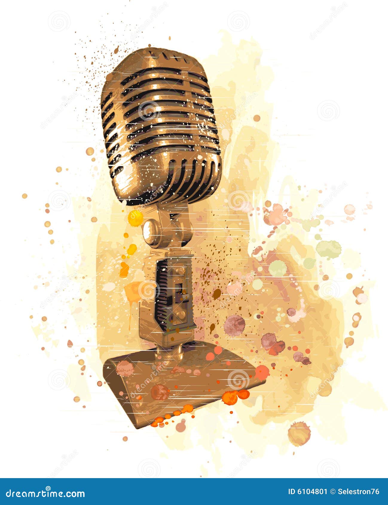 Vintage Microphone Watercolor Stock Illustrations – 78 Vintage ...