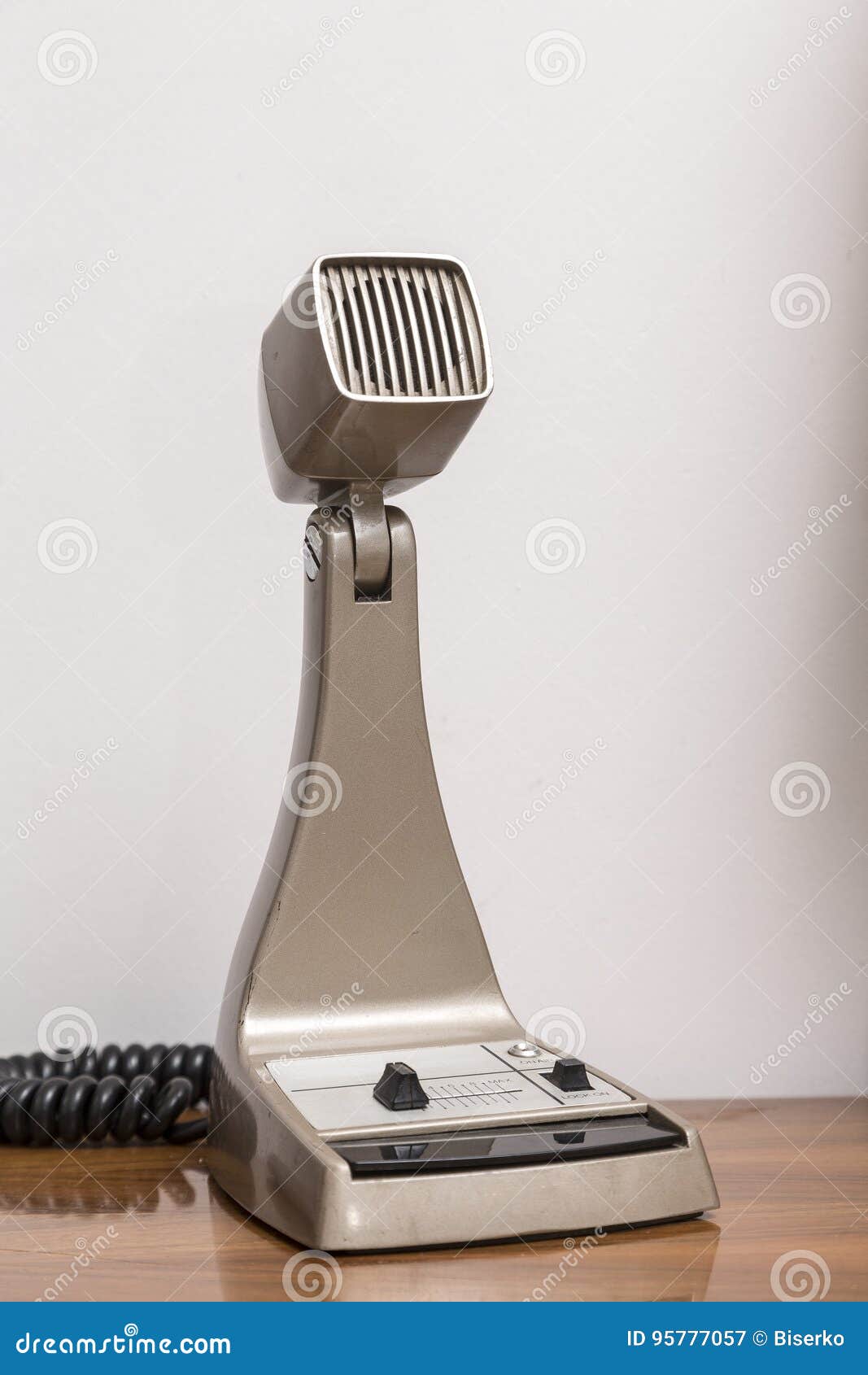 Old microphone stock image. Image of band, music, entertainment - 95777057