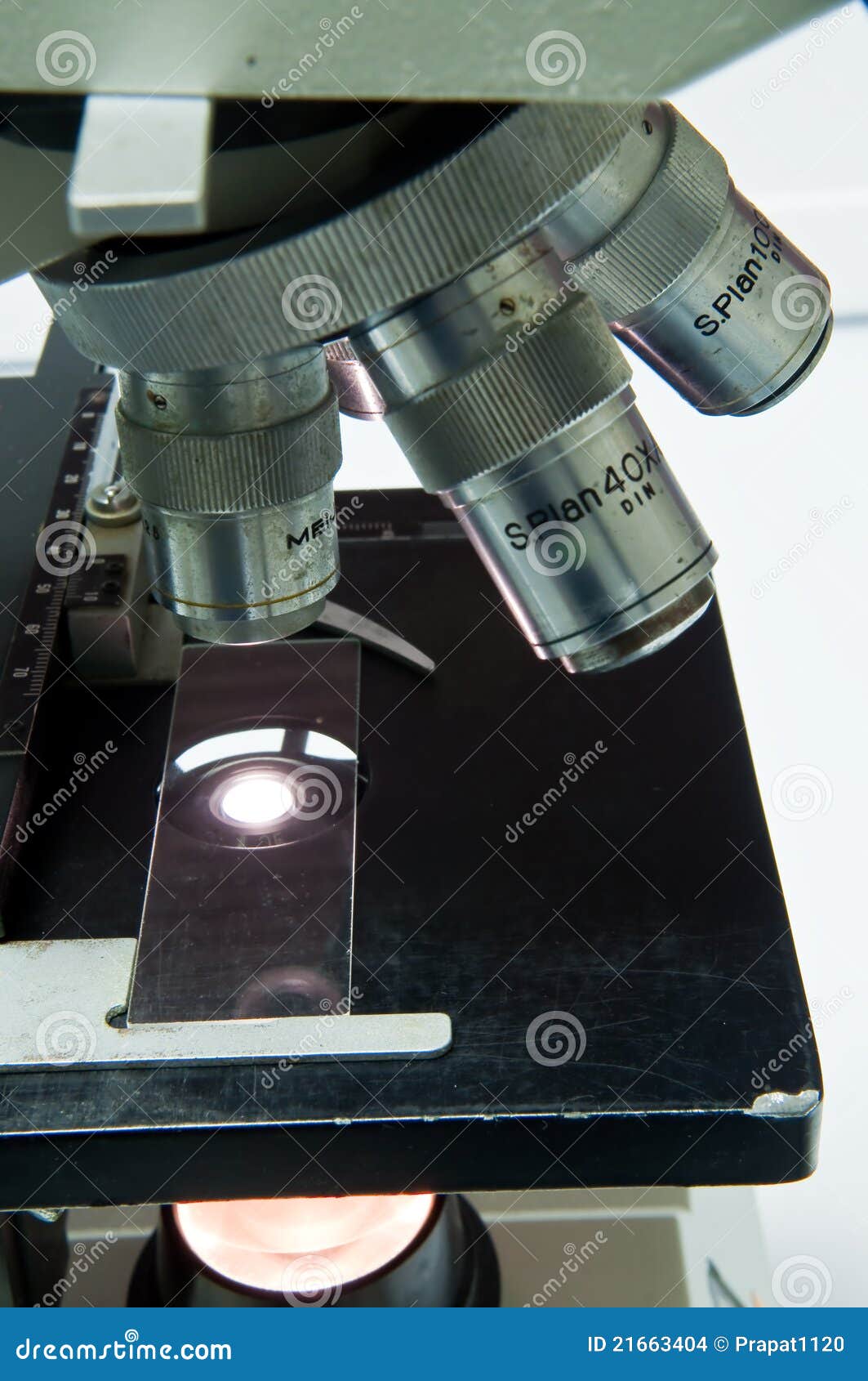 Old microscope. stock photo. Image of analysis, micro - 21663404