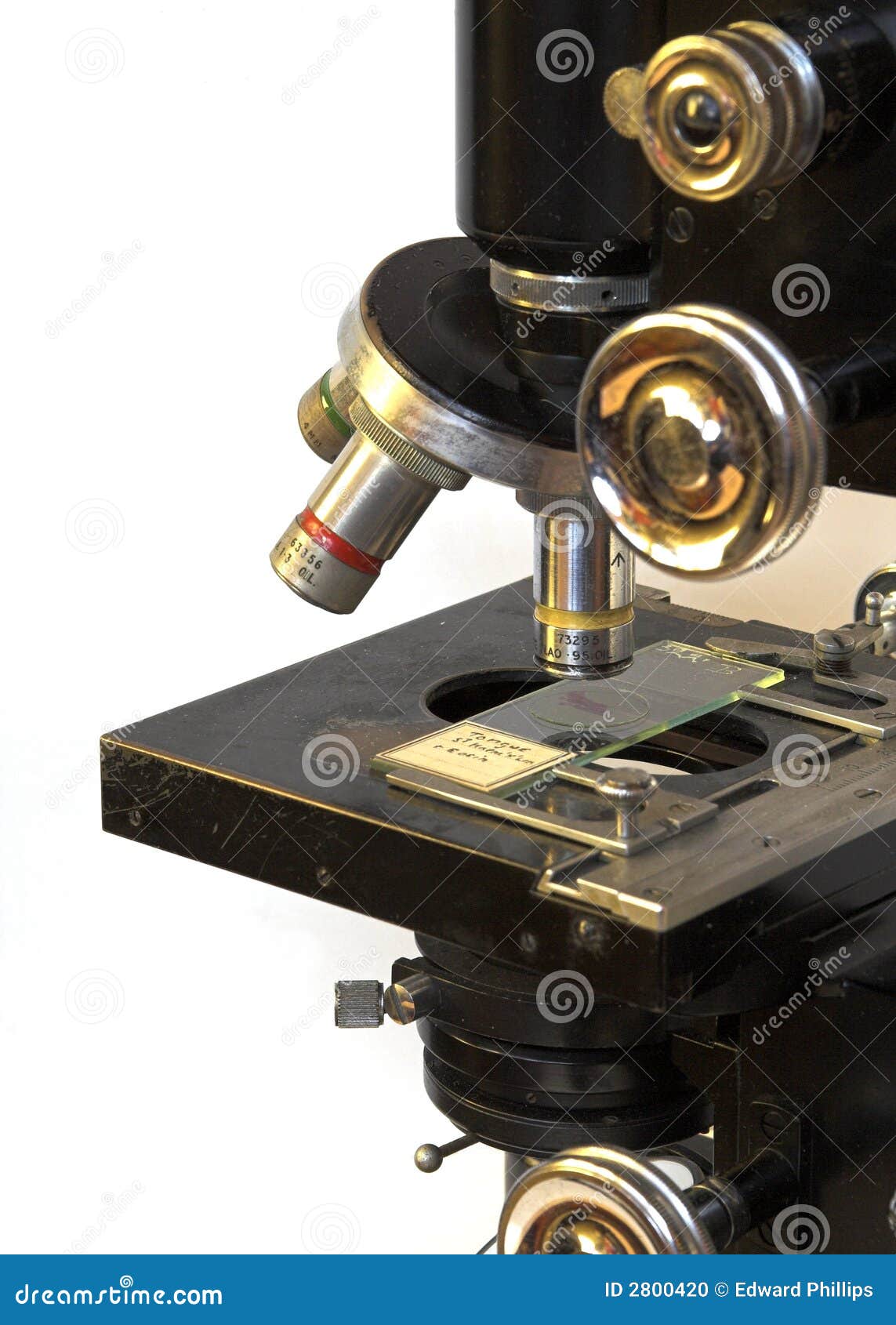 Old Microscope stock photo. Image of binocular, eyepiece - 2800420