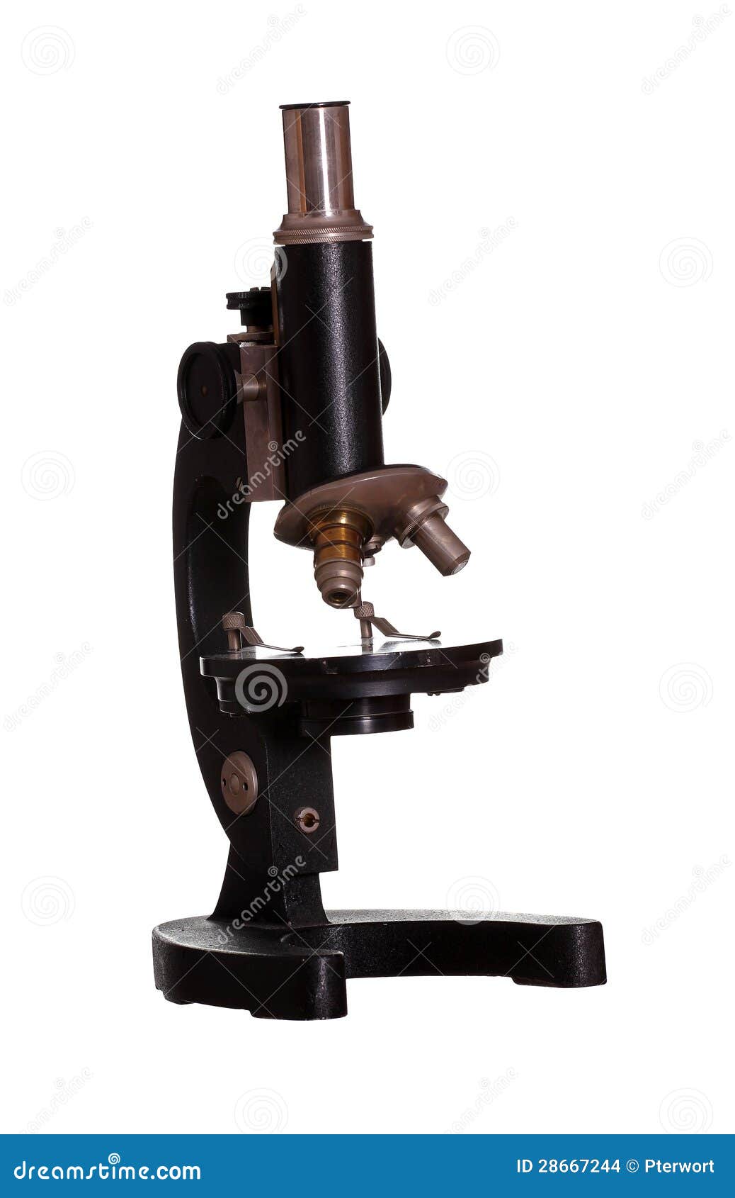 Old microscope stock photo. Image of biotechnology, chemistry - 28667244