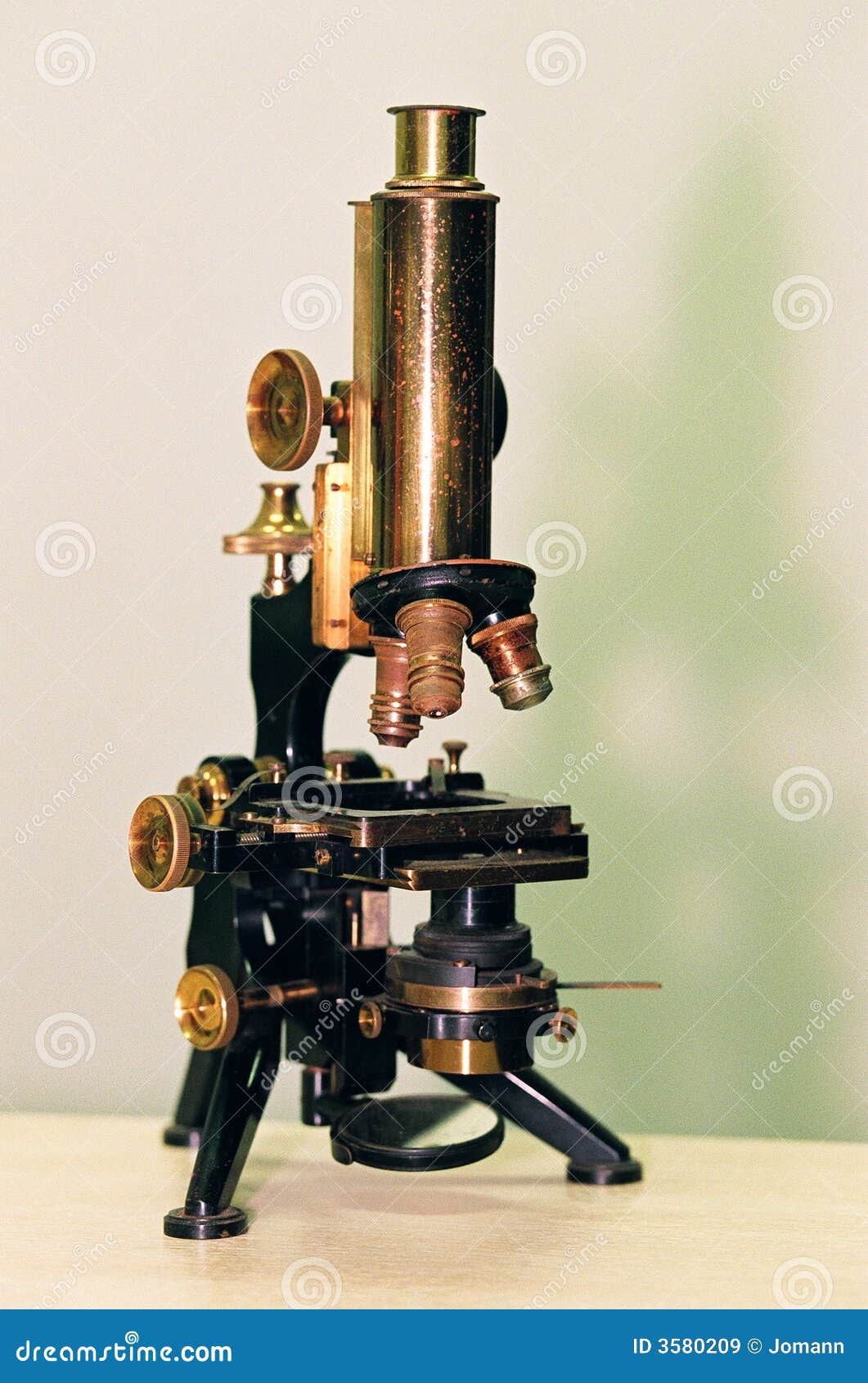 Old Microscope stock image. Image of research, scientific - 3580209