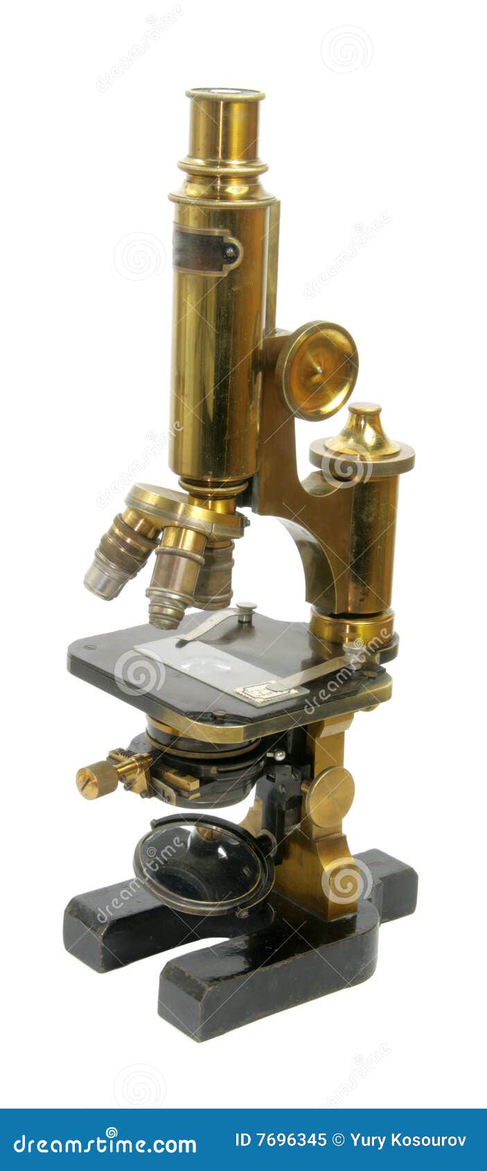 Old microscope stock image. Image of magnification, close - 7696345