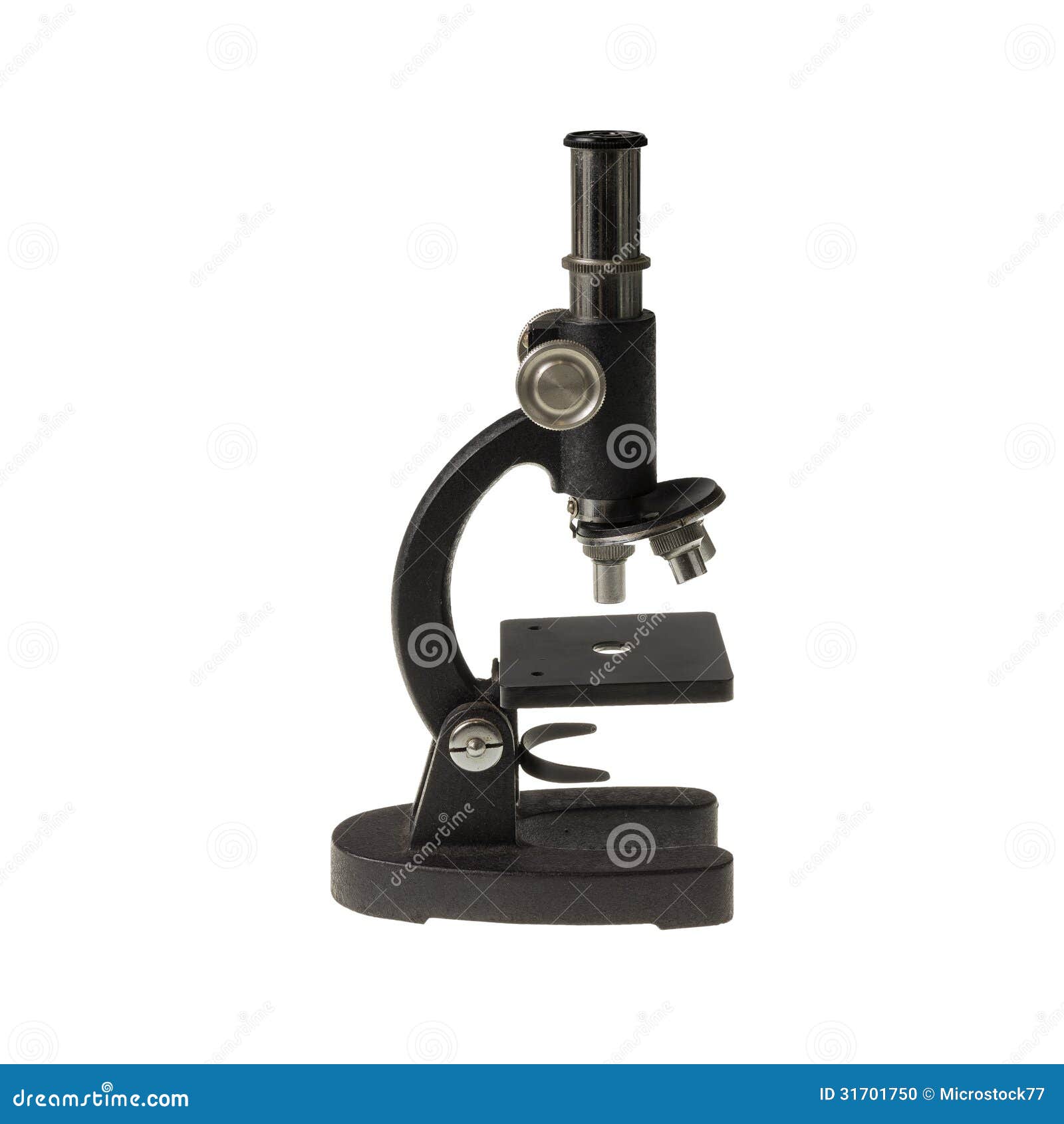 Old microscope black stock photo. Image of macro, lens - 31701750