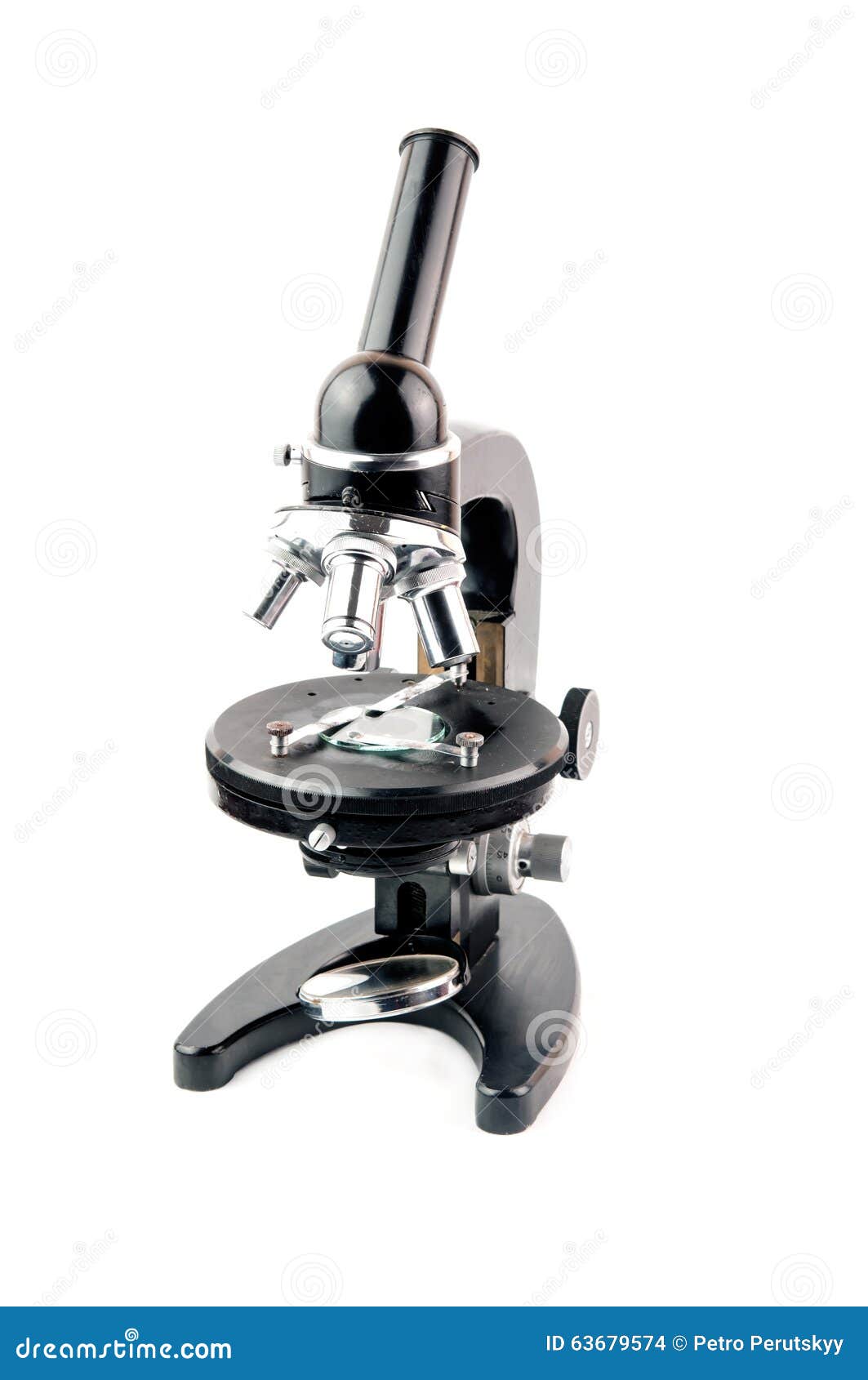 Old microscope stock photo. Image of medicine, biotechnology - 63679574