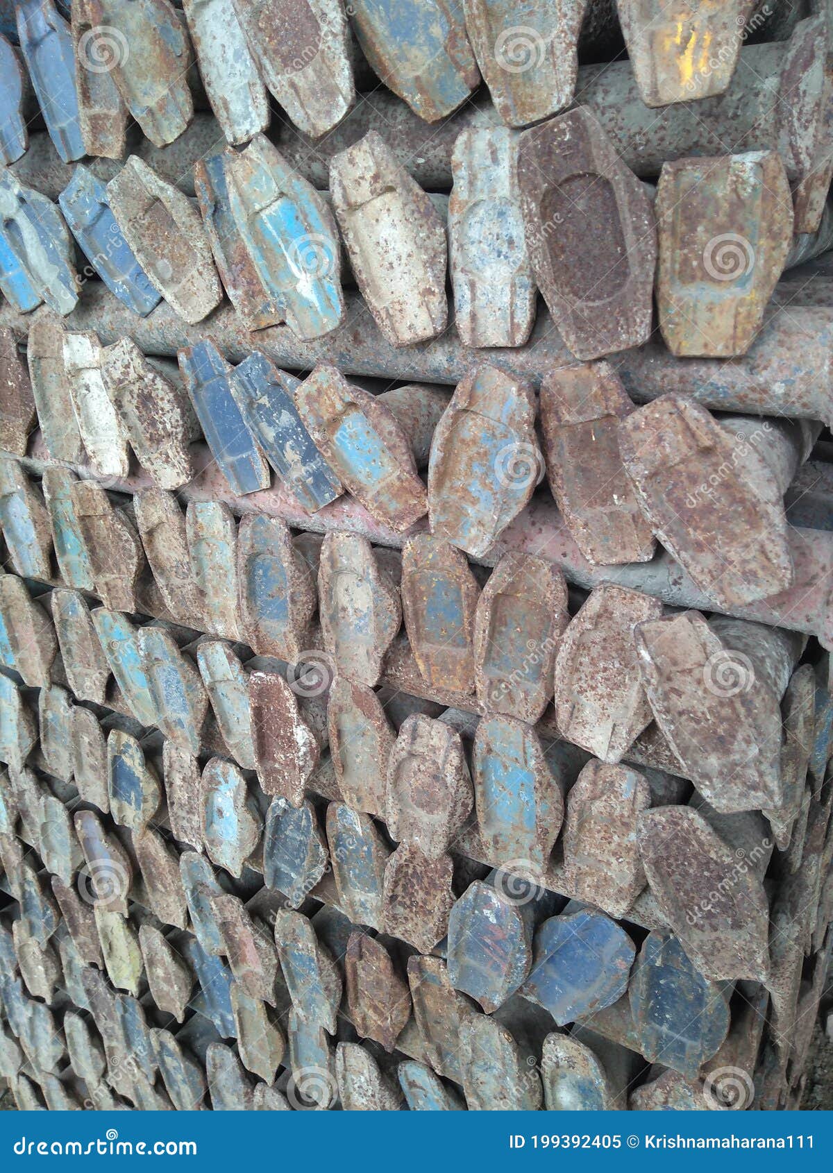 Old Mild Steel Structural Support Frame for Construction Close Up Stock ...