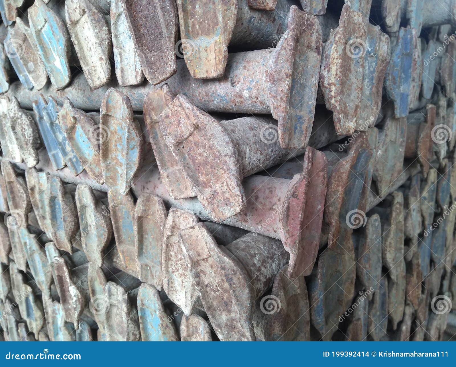 Old Mild Steel Structural Support Frame for Construction Close Up Stock ...