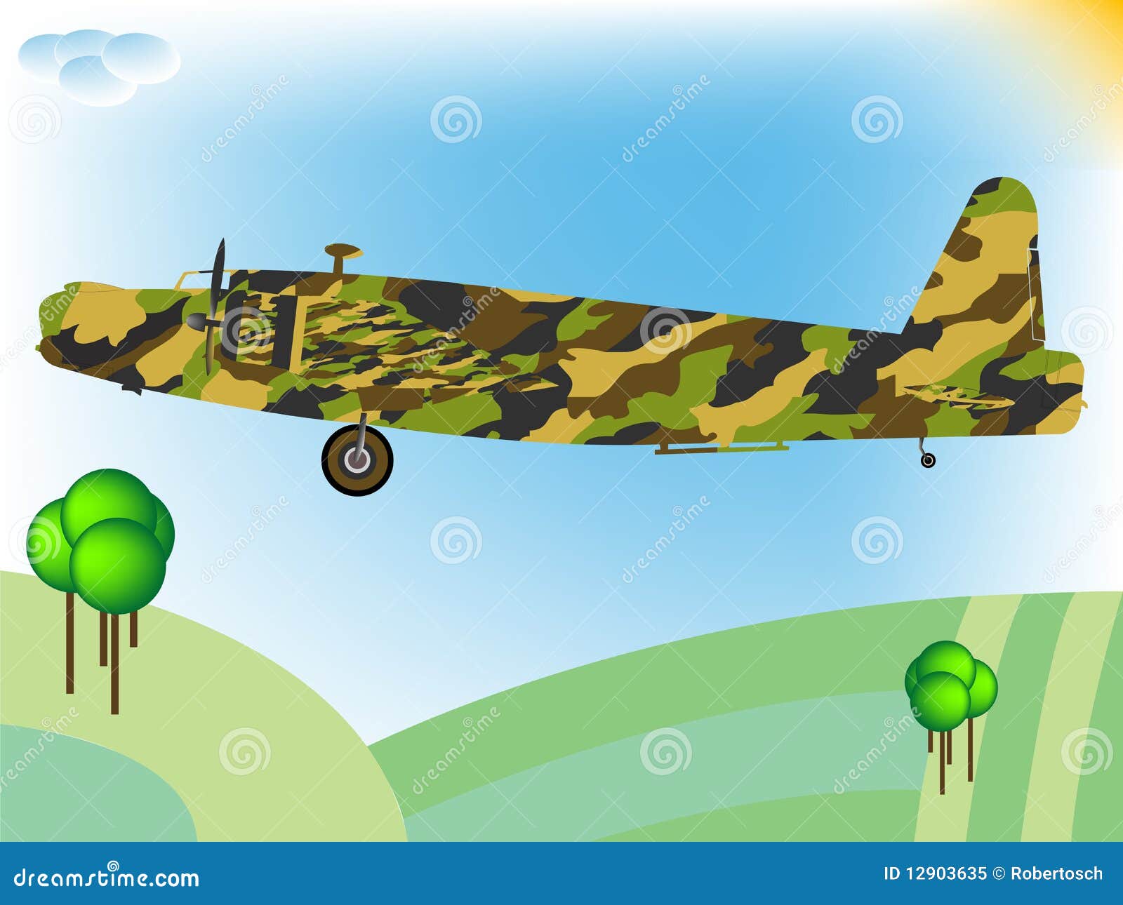 The Military Airplane Cartoon | CartoonDealer.com #17492887