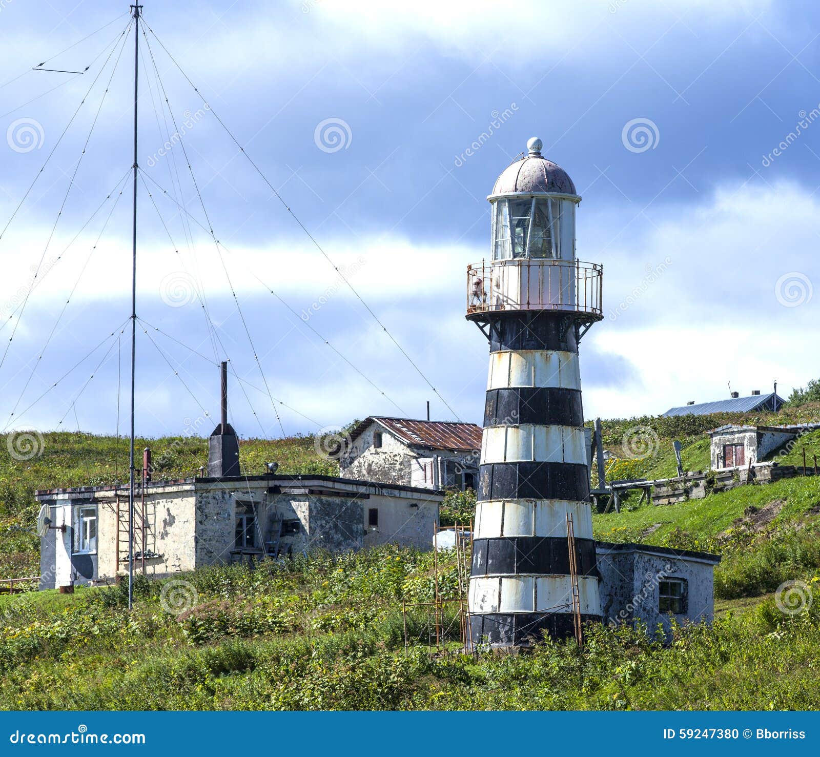 Old Military Beacon on the Bank of Pacific Ocean Stock Photo - Image of ...
