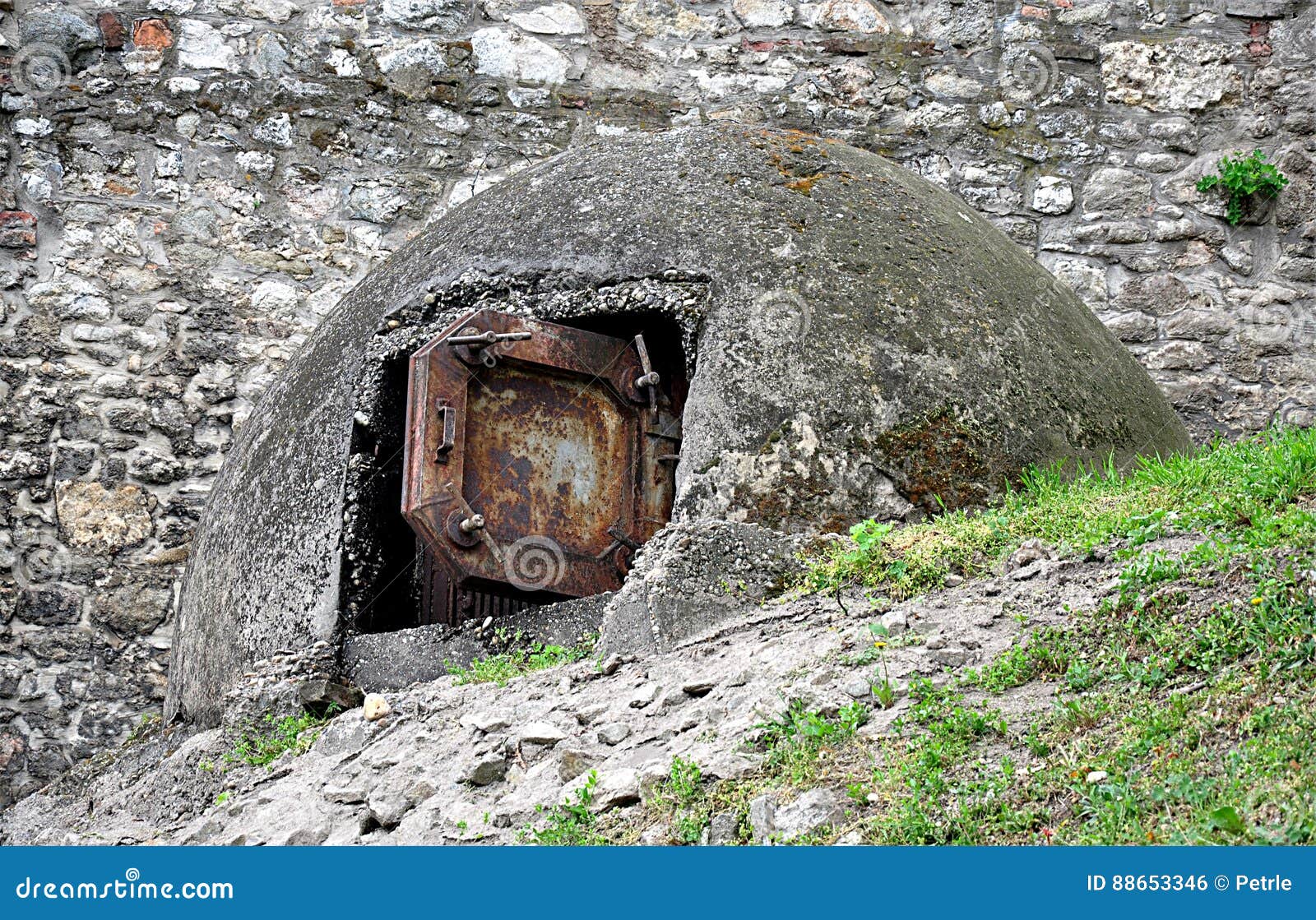 Old military bunker stock photo. Image of security, walln - 88653346
