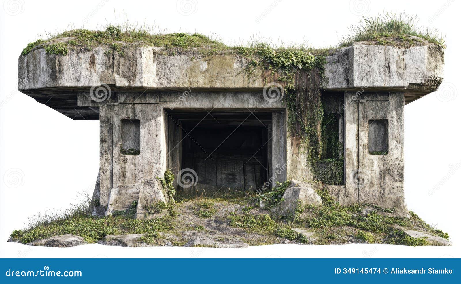 Old Military Bunker Structure Displayed with Transparency Stock ...