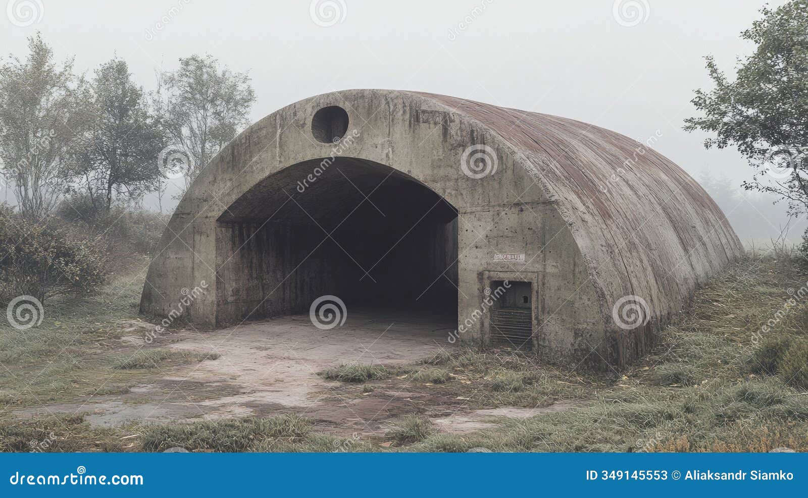 Old Military Bunker Structure Displayed with Transparency Stock ...