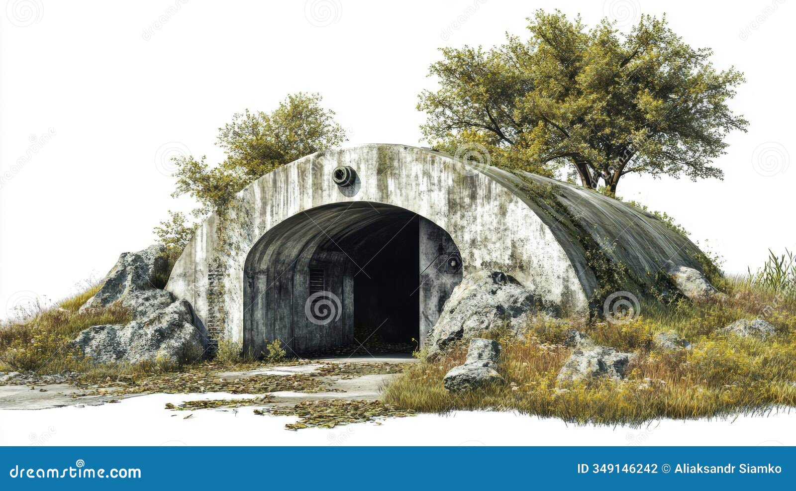Old Military Bunker Structure Displayed with Transparency Stock ...