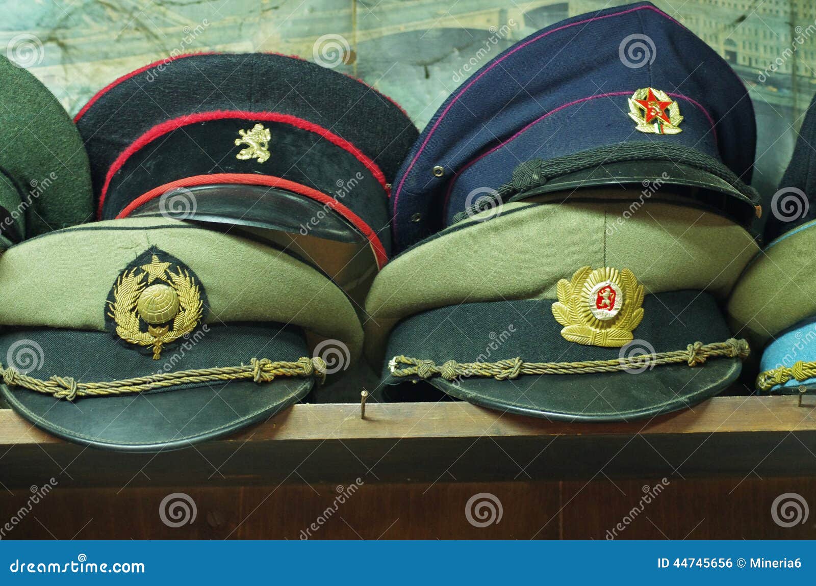 Old military caps stock photo. Image of isolated, dress - 44745656