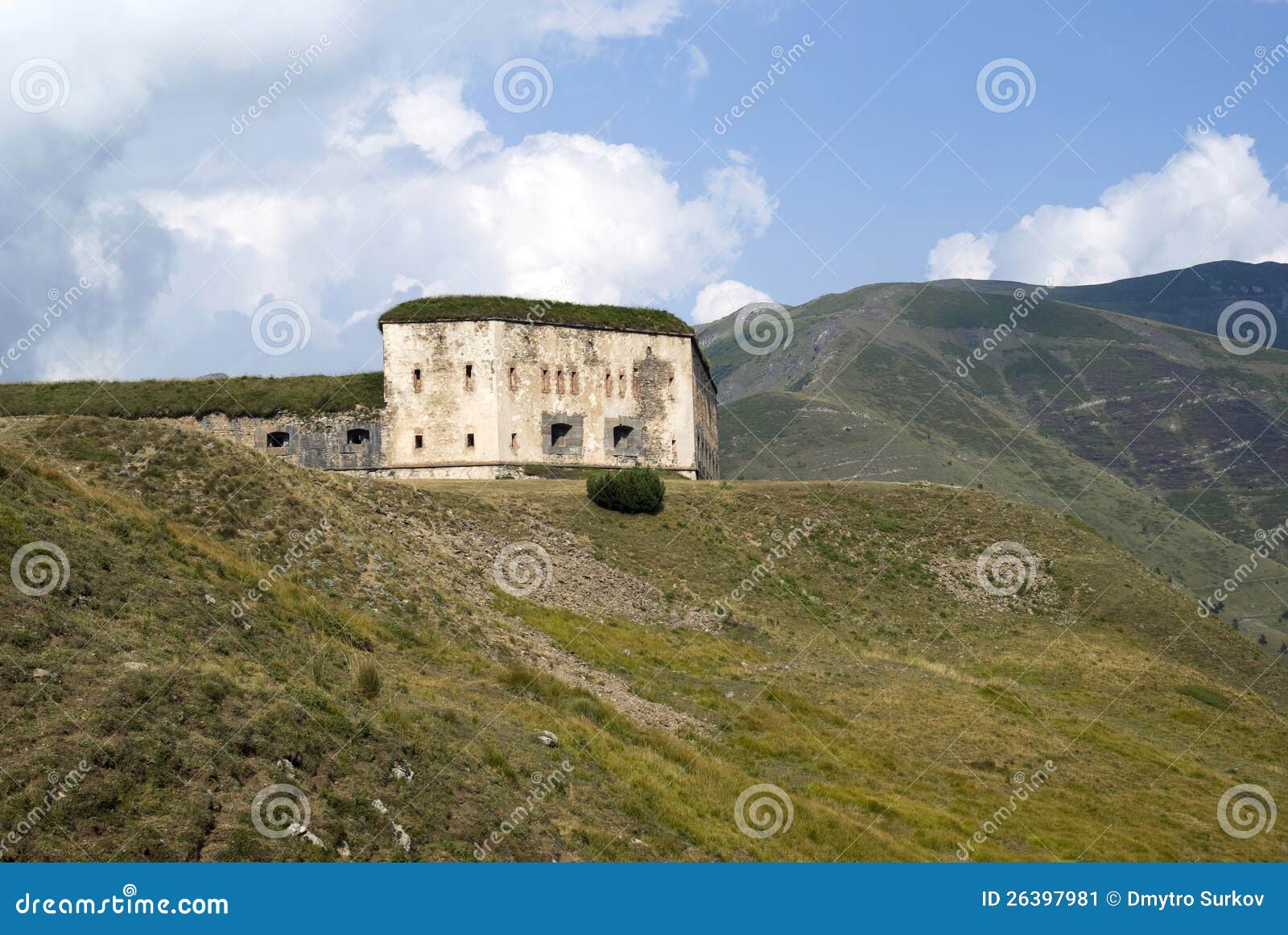 The Old Military Fortification in Alps Stock Image - Image of european ...
