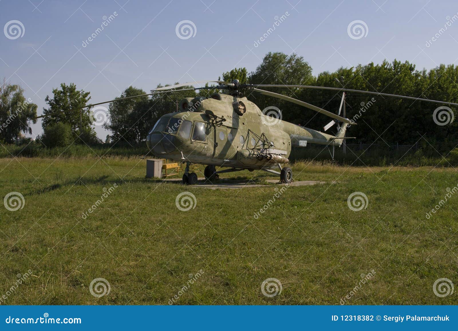 Old military helicopter stock photo. Image of aircraft - 12318382