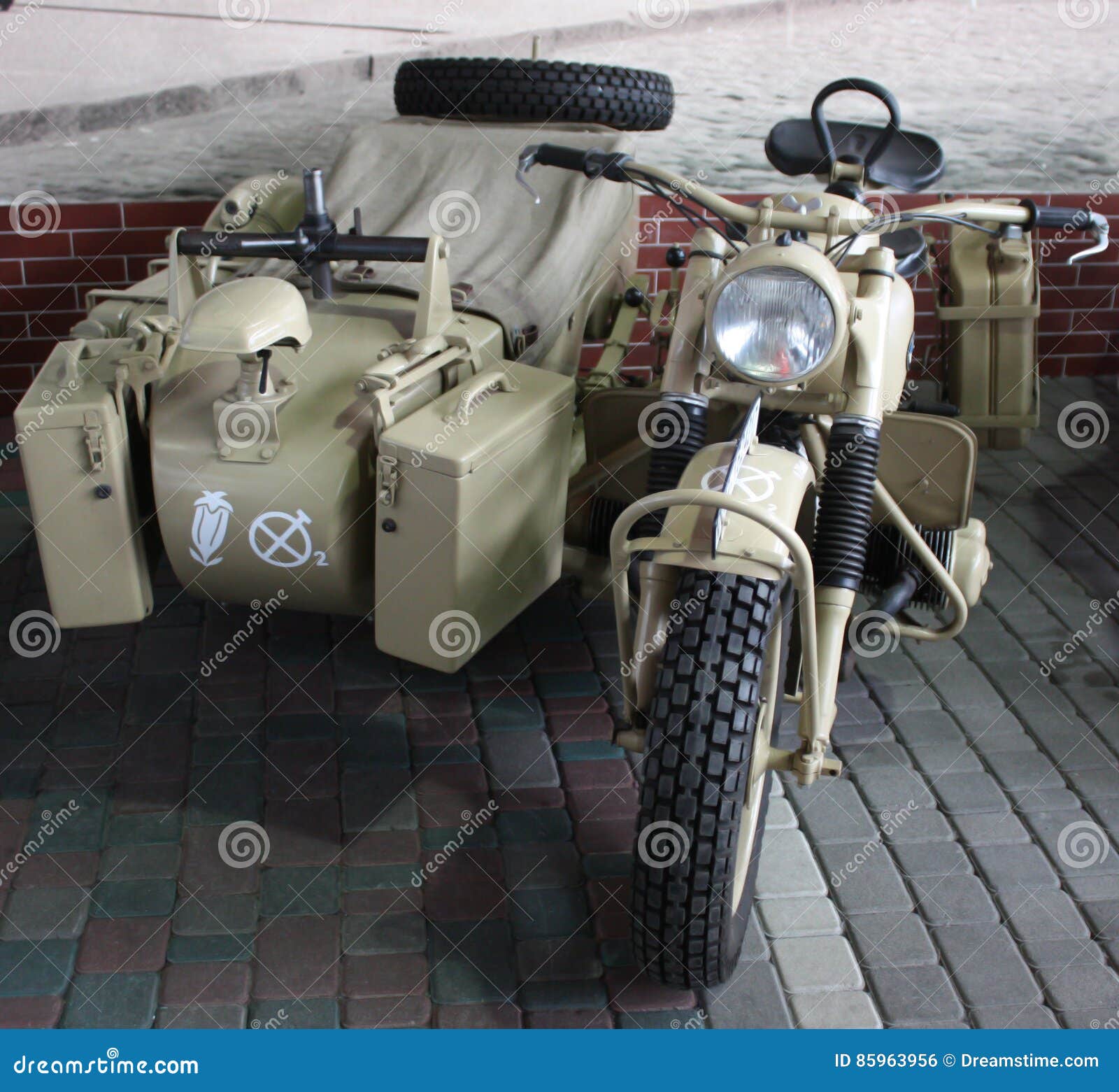 Old military motorcycle stock photo. Image of motor, german - 85963956