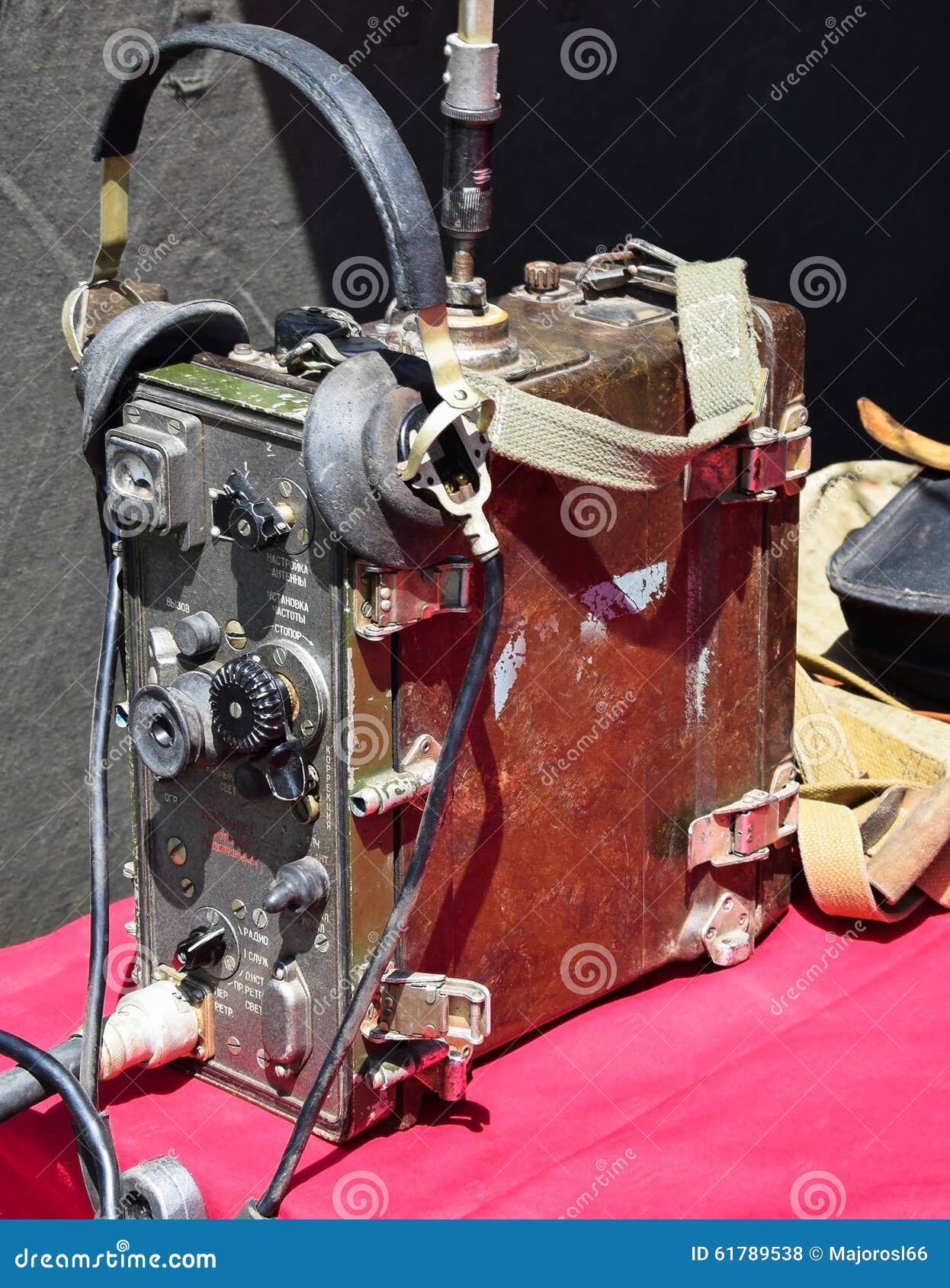 Old military radio stock photo. Image of military, headset - 61789538