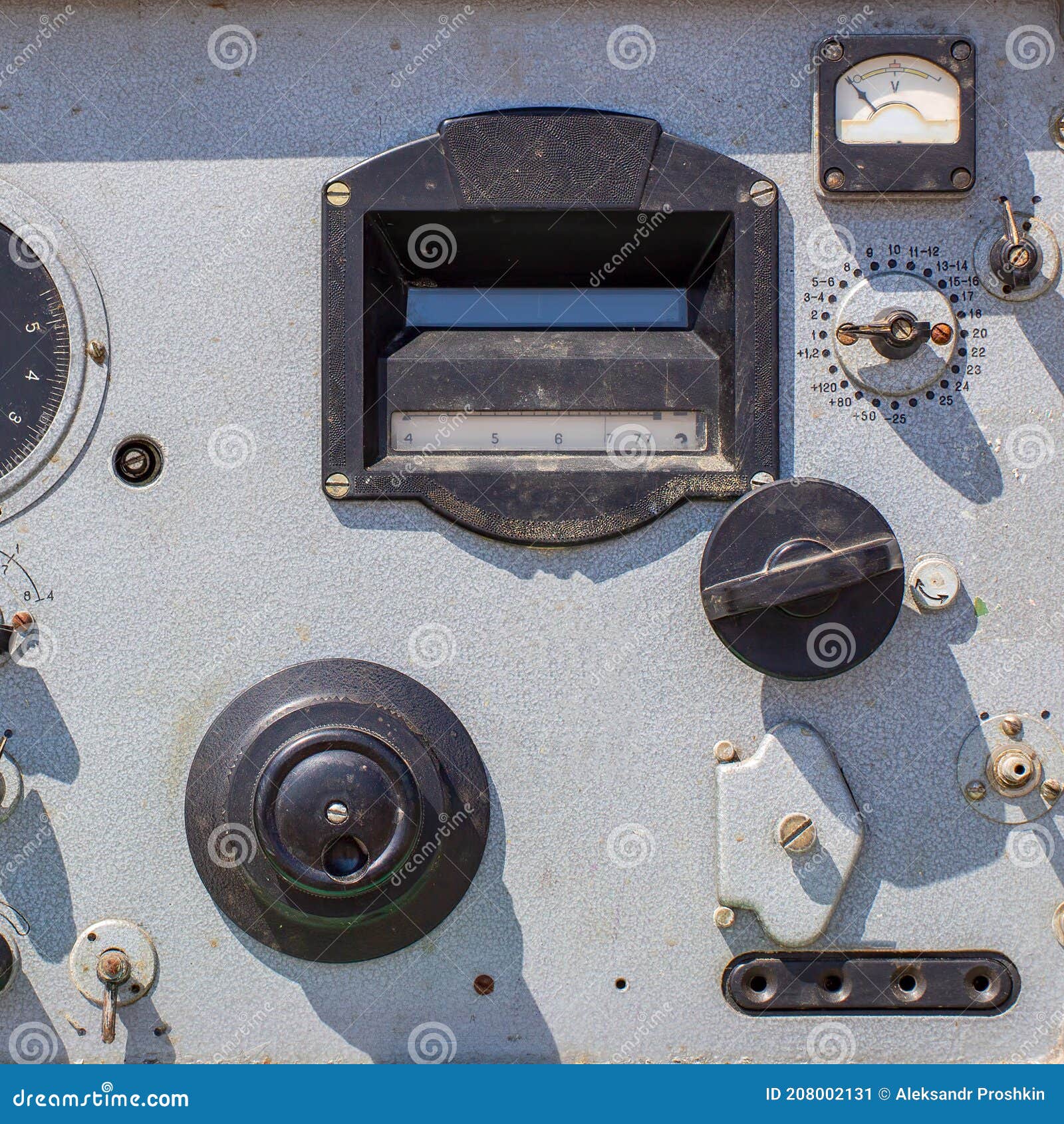 Old Military Radio Station. Selective Focus Stock Image - Image of ...