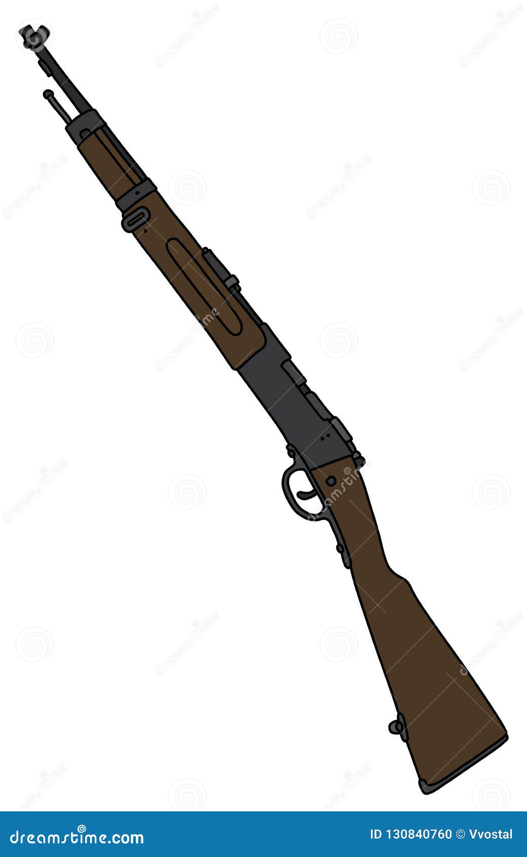The Old Military Rifle Vector Illustration | CartoonDealer.com #130840770