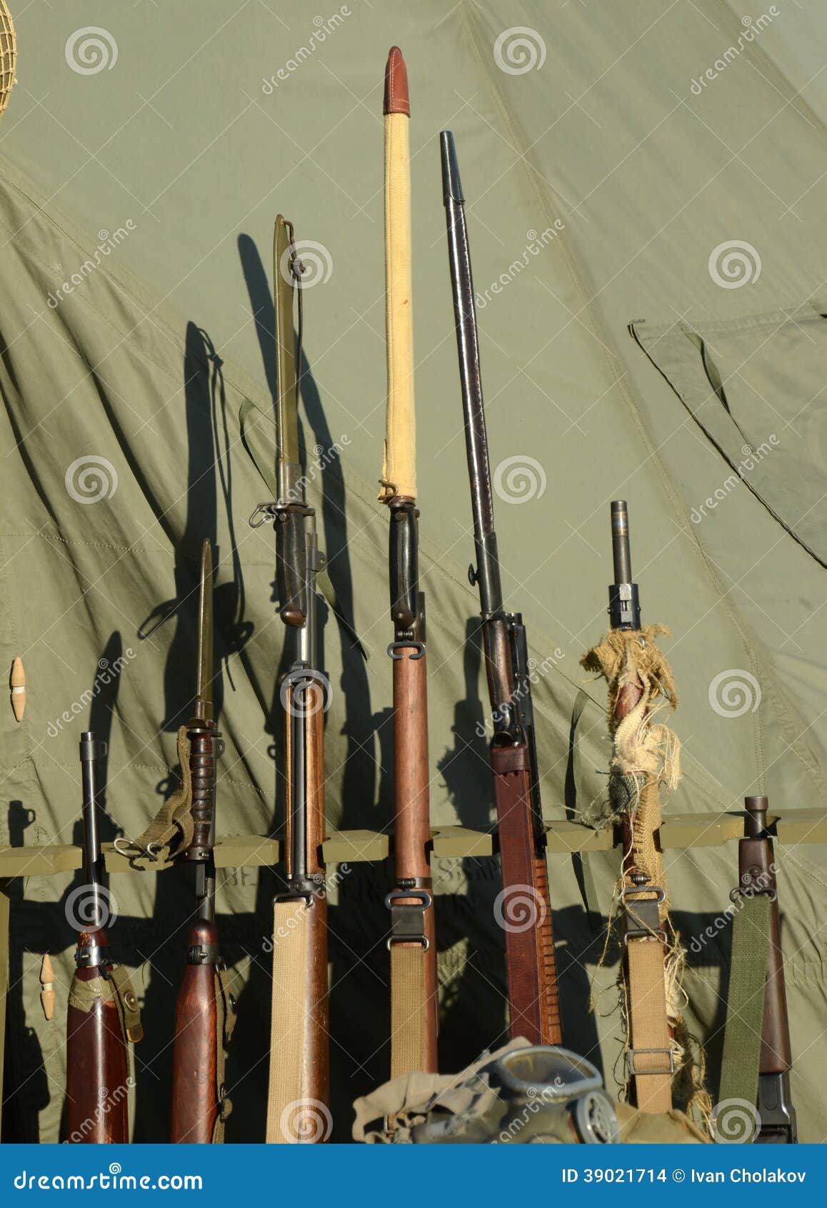 Old military rifles stock photo. Image of historic, wartime - 39021714