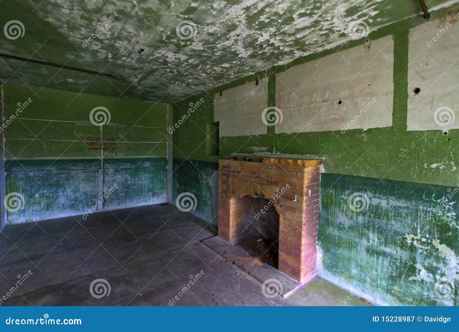 Old Militray Bunker Living Quarter Stock Image - Image of structure ...