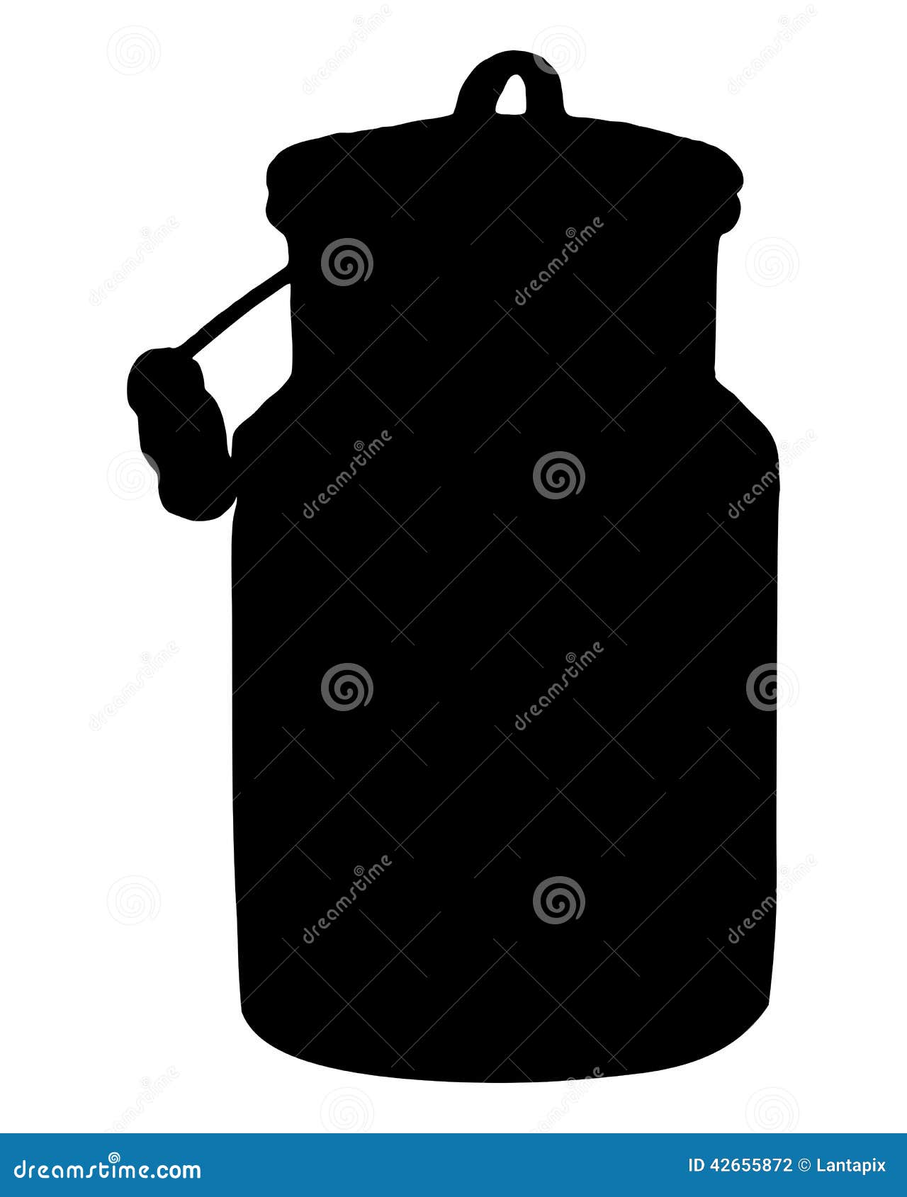 Old milk can stock vector. Illustration of milk, silhouette - 42655872