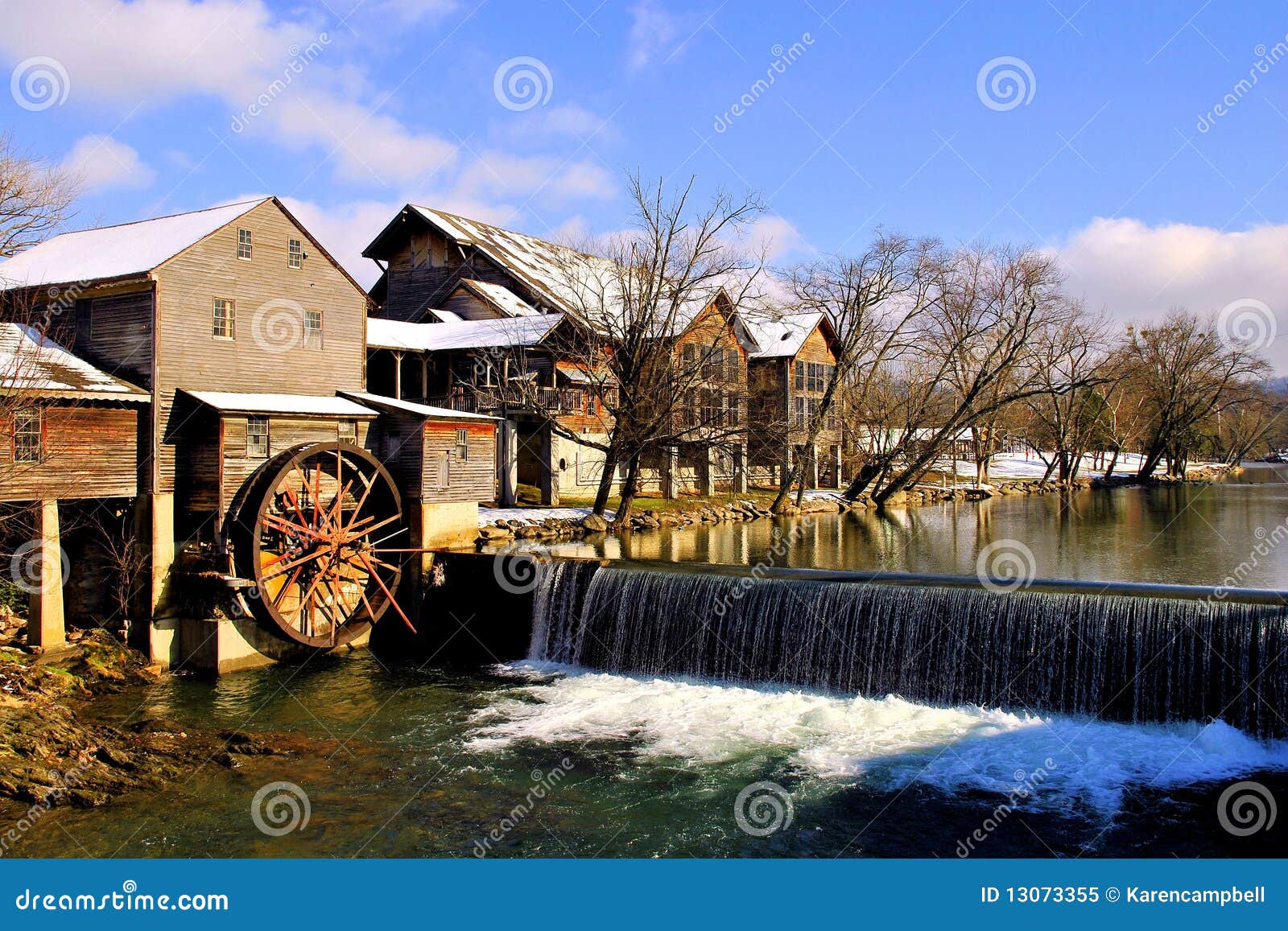 Old Mill stock image. Image of mountains, trees, smoky - 13073355