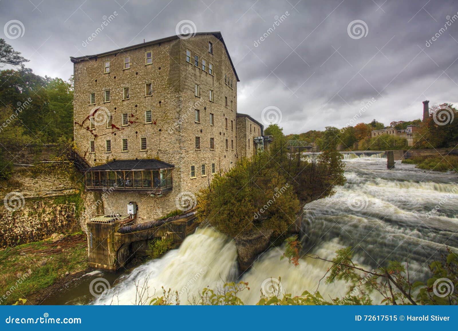 The Old Mill in Elora, Canada by the Gorge Stock Image - Image of ...