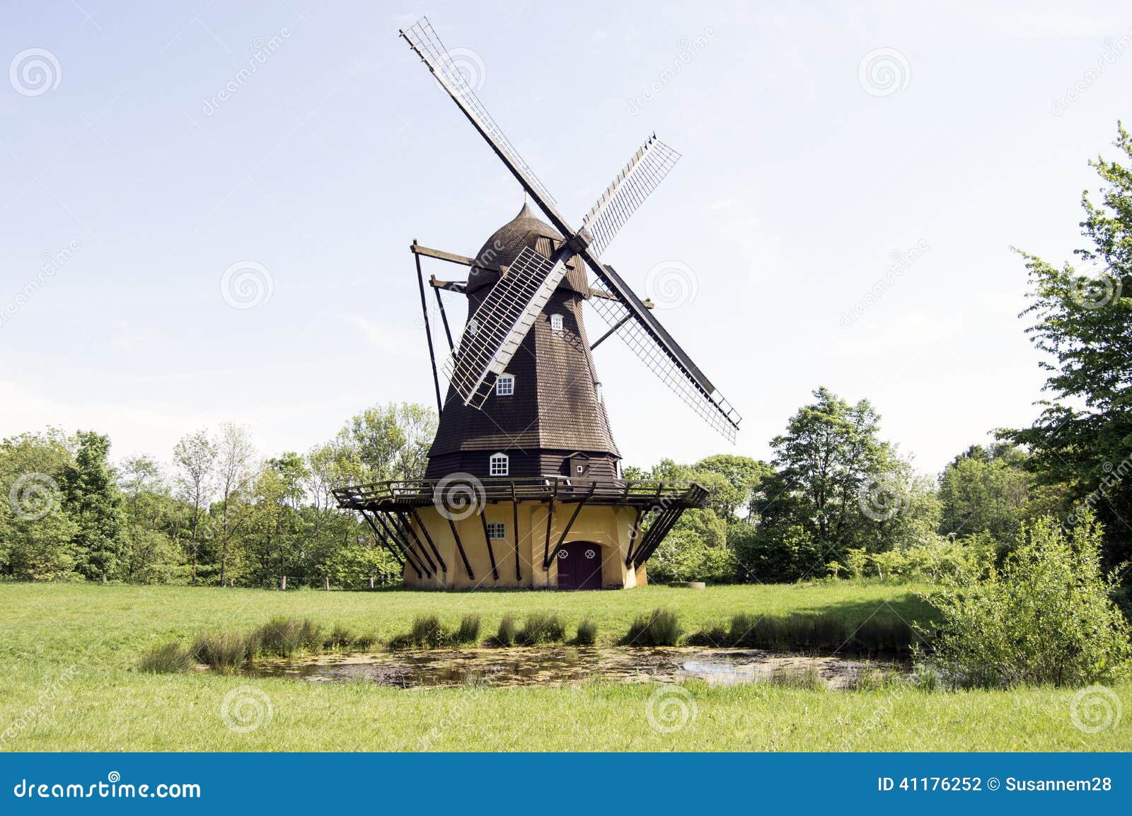 Old Mill stock photo. Image of copenhagen, mill, tree - 41176252