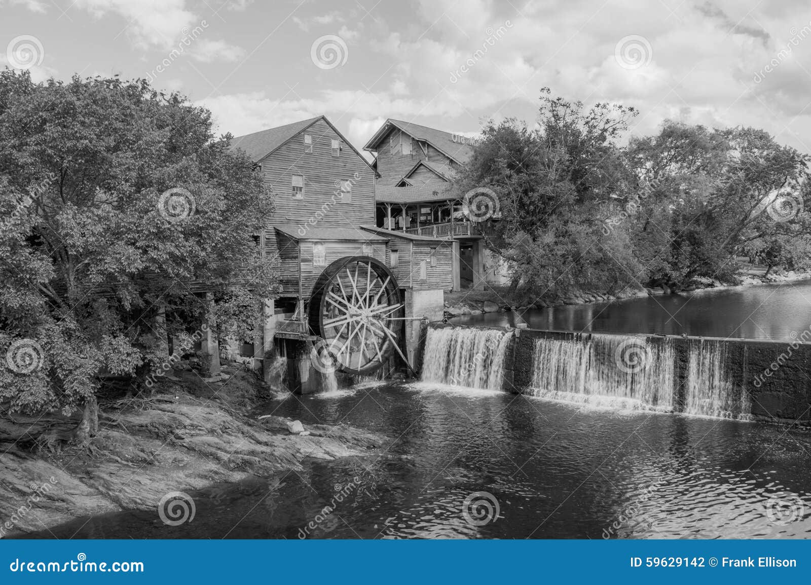 Old Mill stock photo. Image of grain, black, waterfall - 59629142