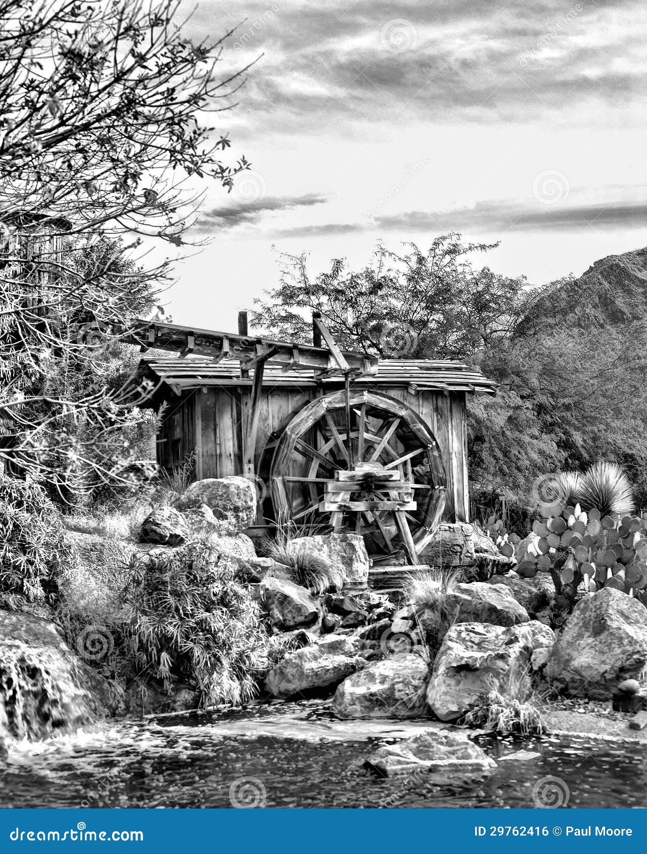 Old Water Wheel stock photo. Image of canyon, geological - 29762416