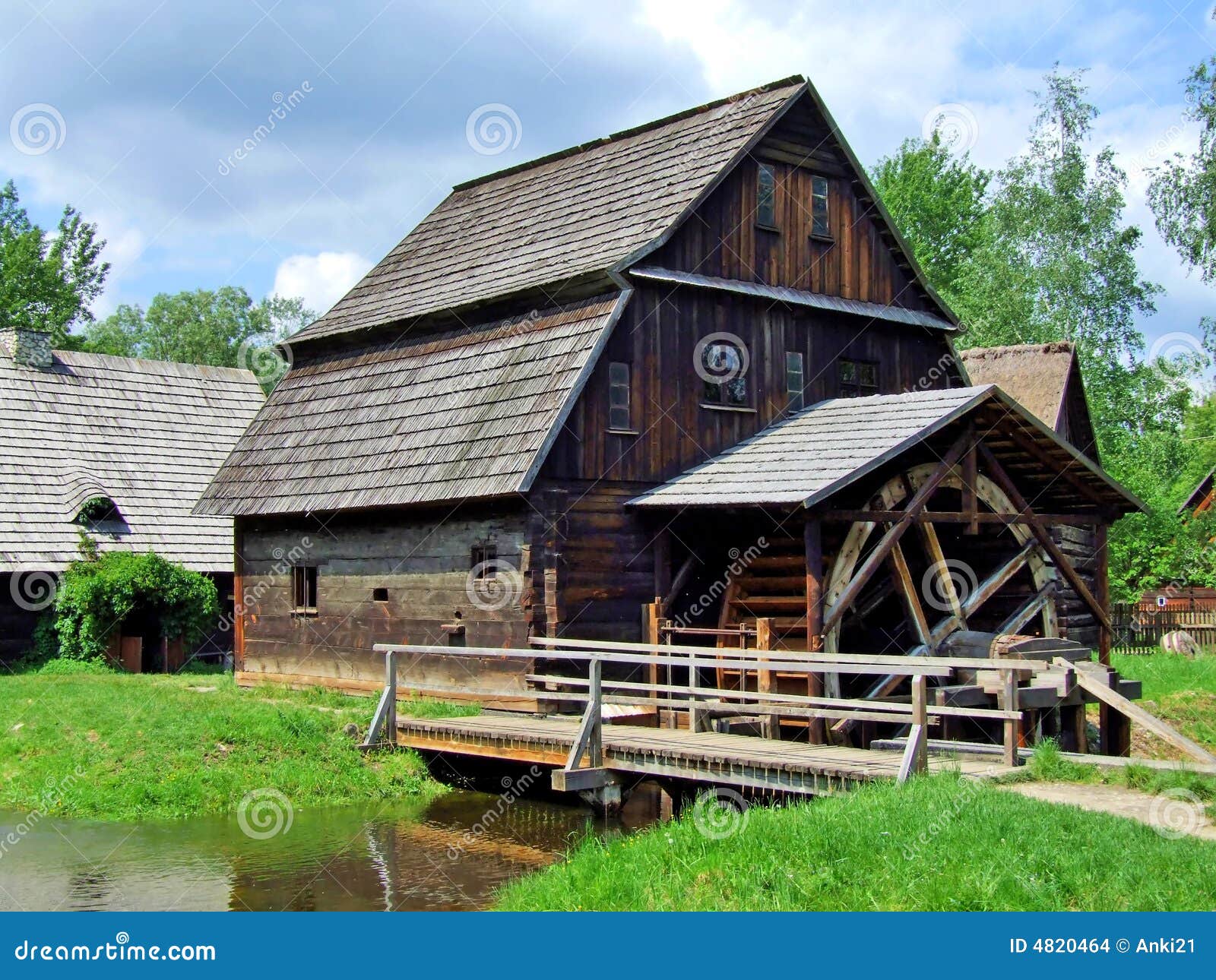 An Old Mill with Water Wheel in Poland Stock Photo - Image of power ...
