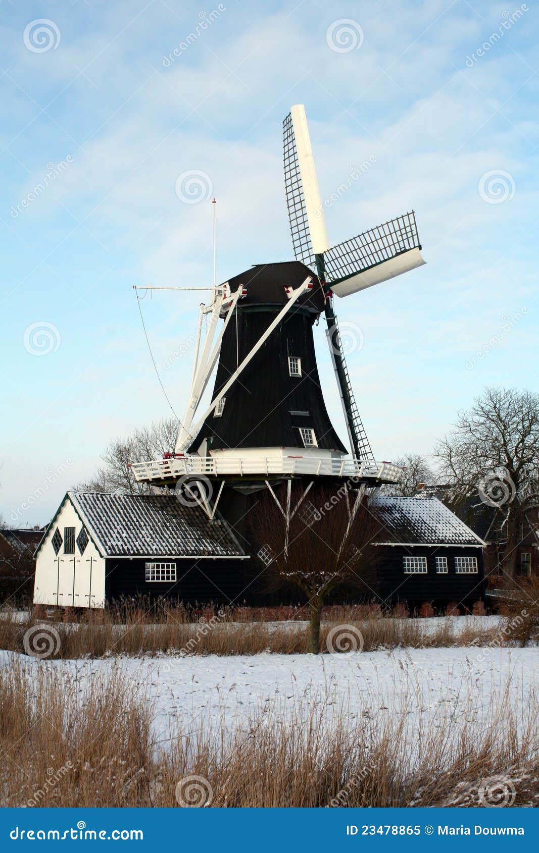 Old mill in winter stock image. Image of classical, mill - 23478865