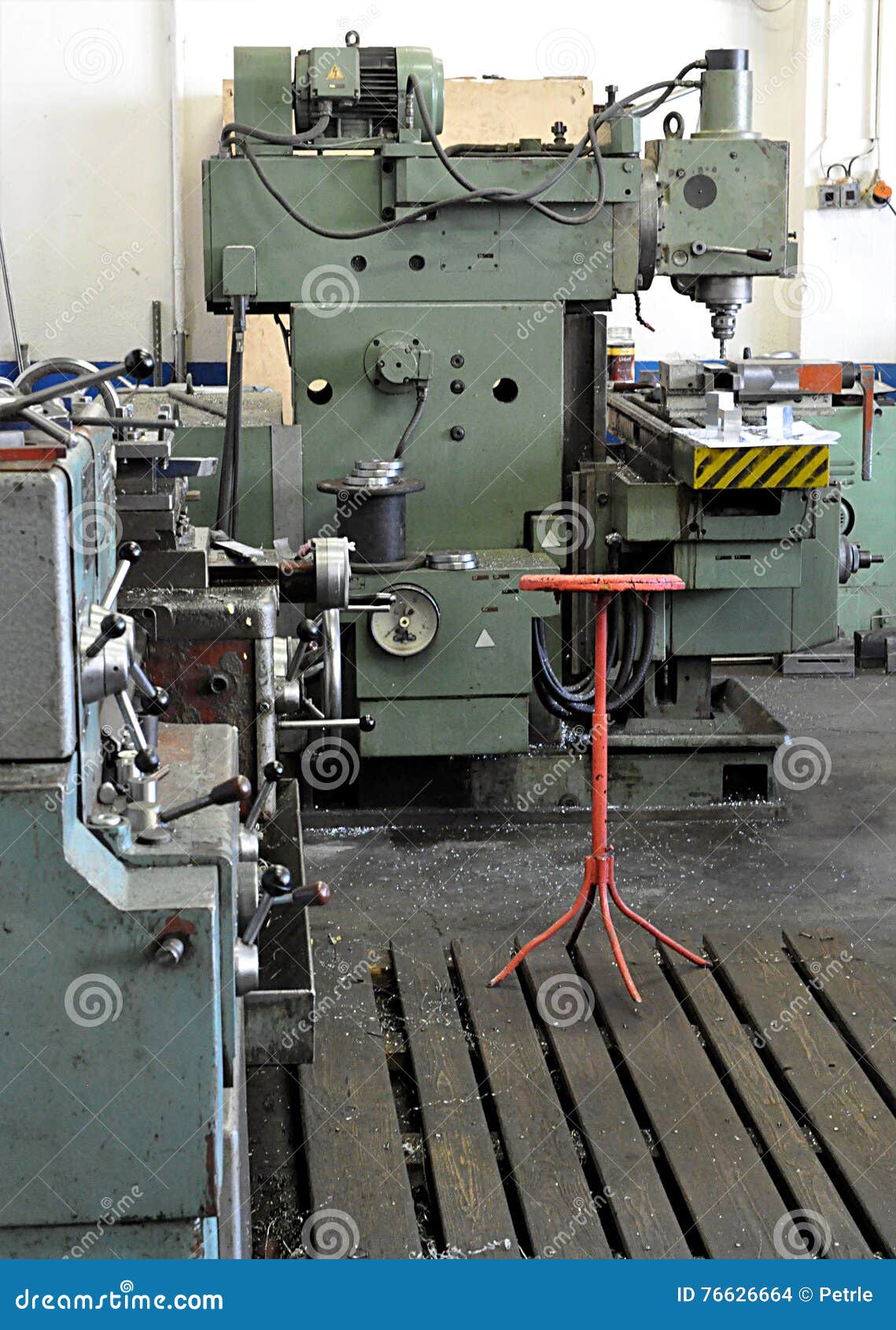 Milling machine and lathe stock photo. Image of metal - 76626664