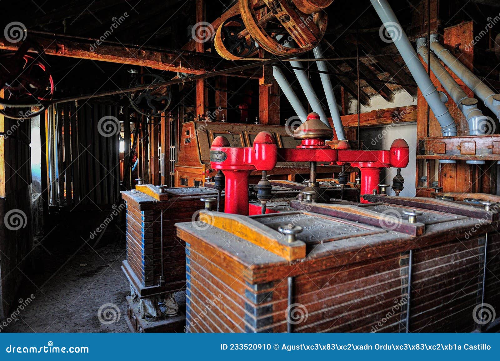 Old Mills To Process Wheat in Spain. Stock Photo - Image of machine ...