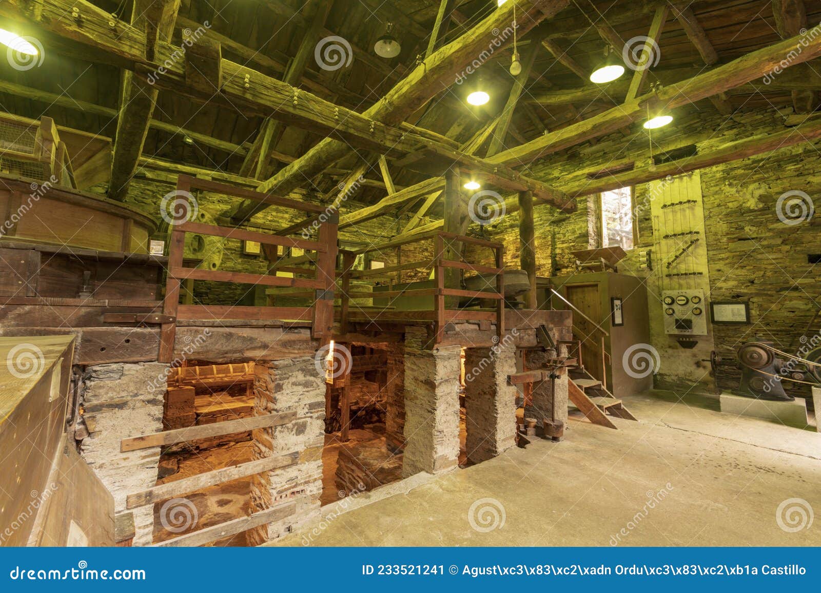 Old Mills To Process Wheat in Spain. Stock Image - Image of millstone ...