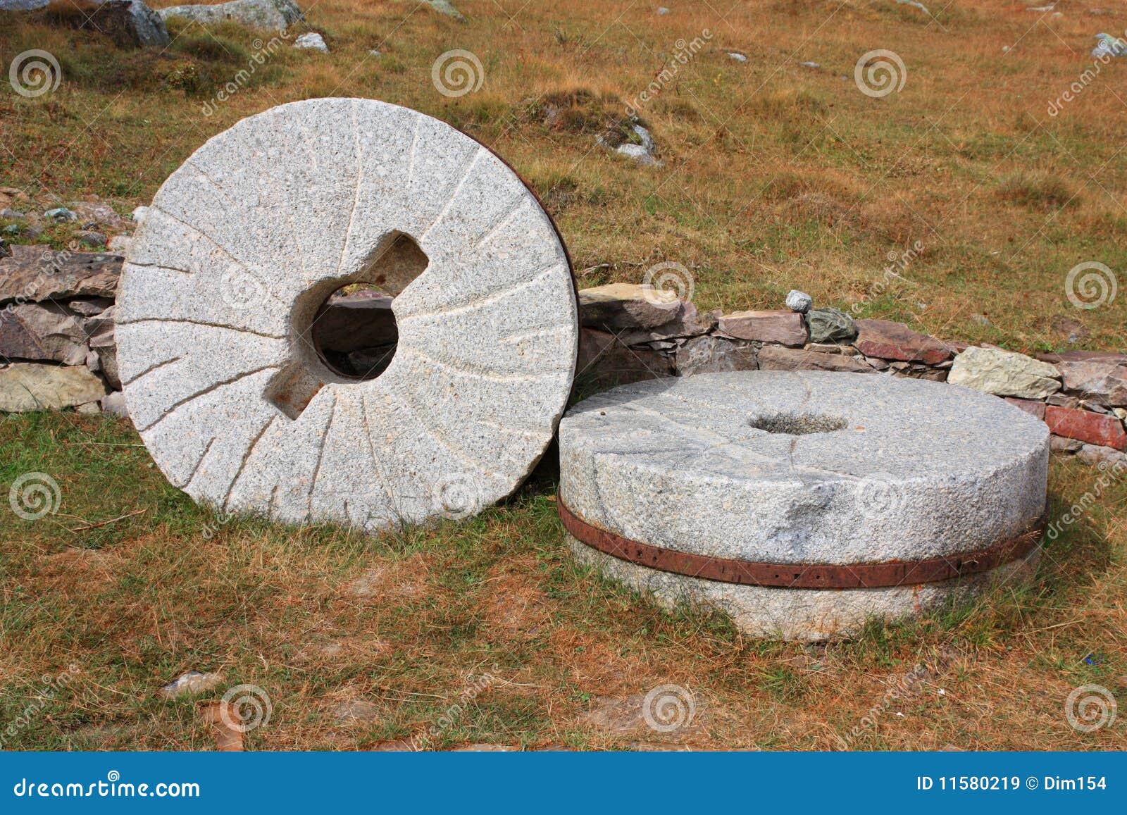 Old millstone stock image. Image of broken, stone, milling - 11580219